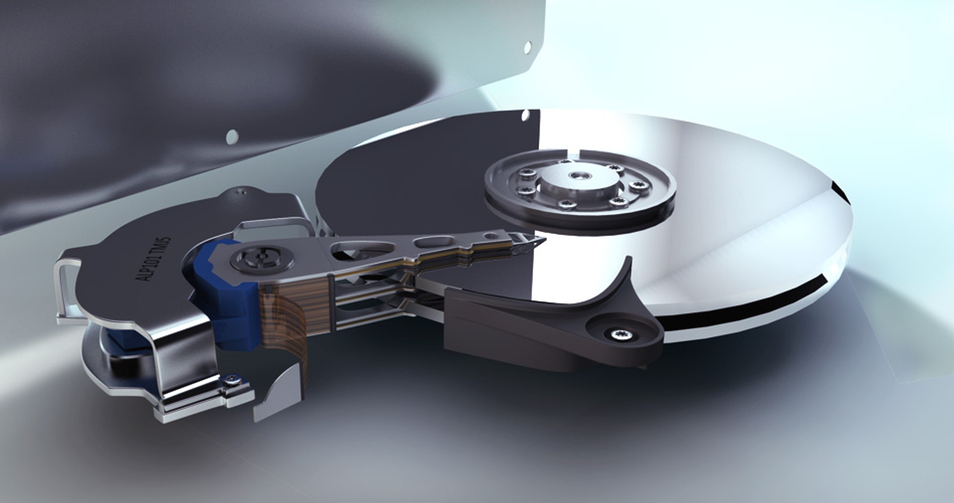 3d Model Hard Drive Components