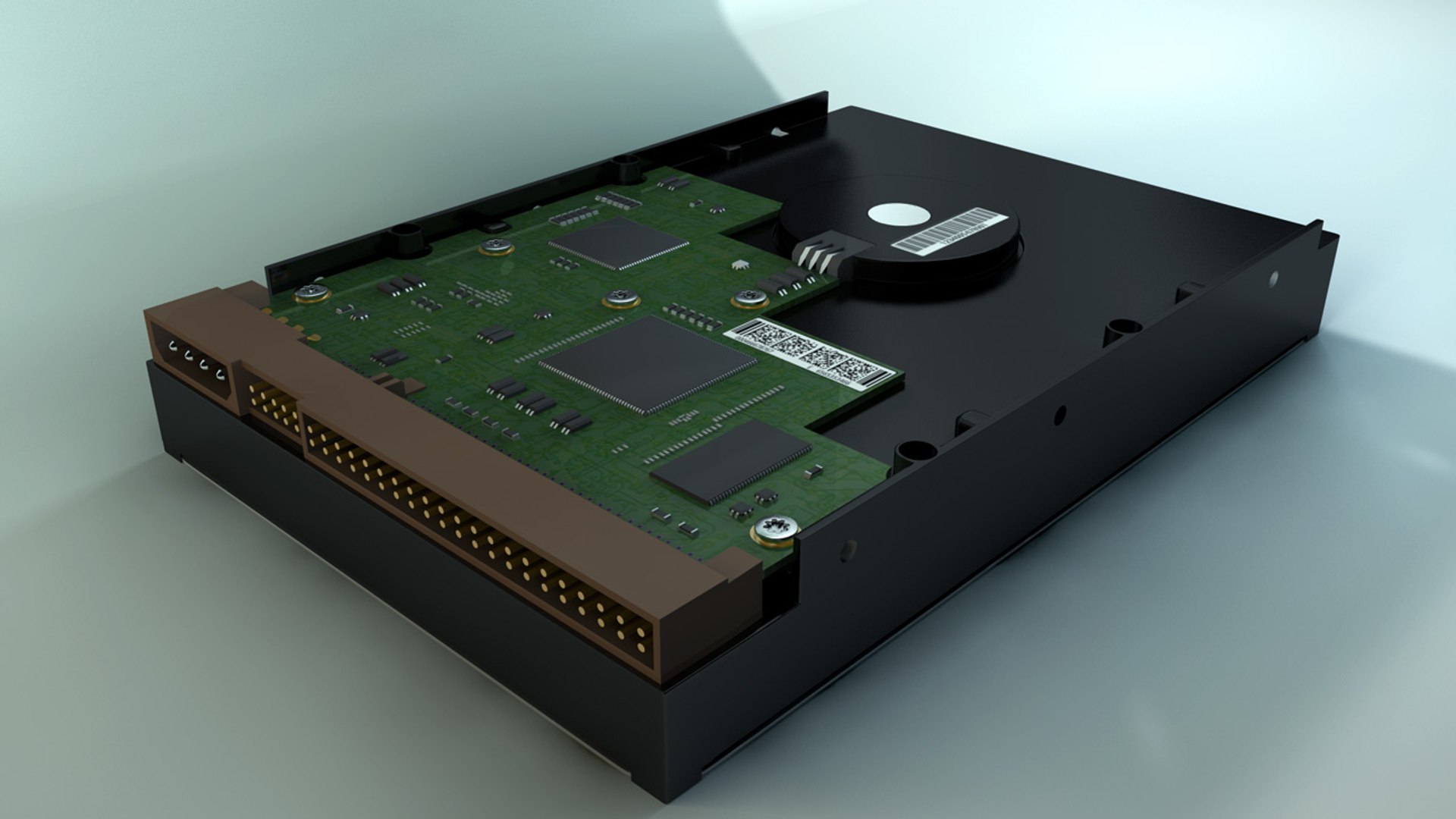 3d Model Hard Drive Components