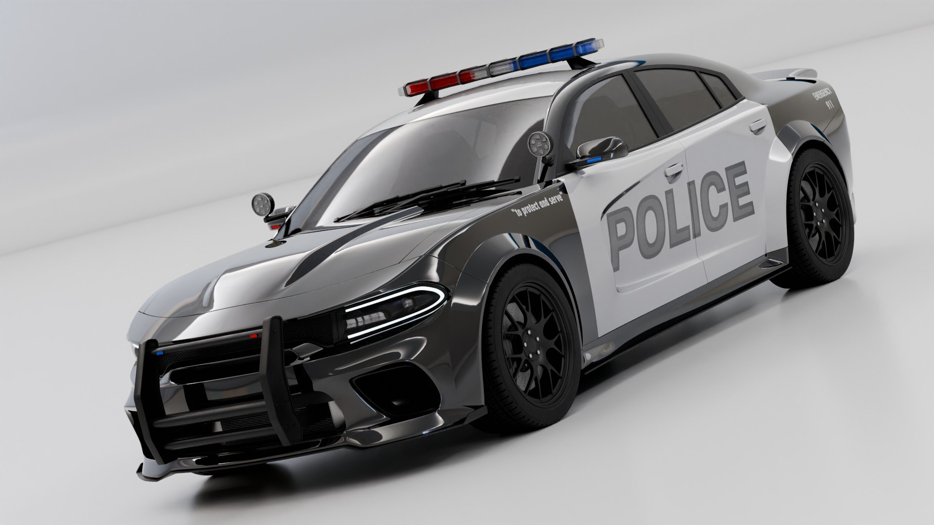 3D American Police Car - TurboSquid 2320270