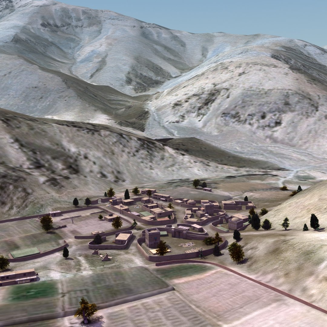 Terrain Arab Village 3d 3ds
