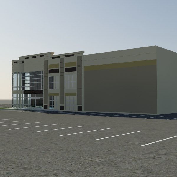 car dealership 3d model