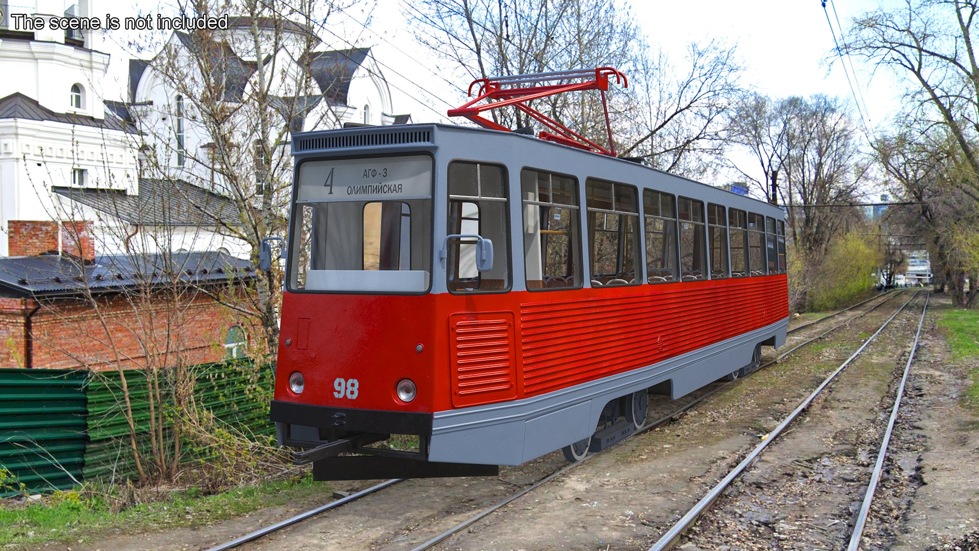 Retro Soviet Tram KTM-5 New Rigged For Cinema 4D 3D - TurboSquid 2136366