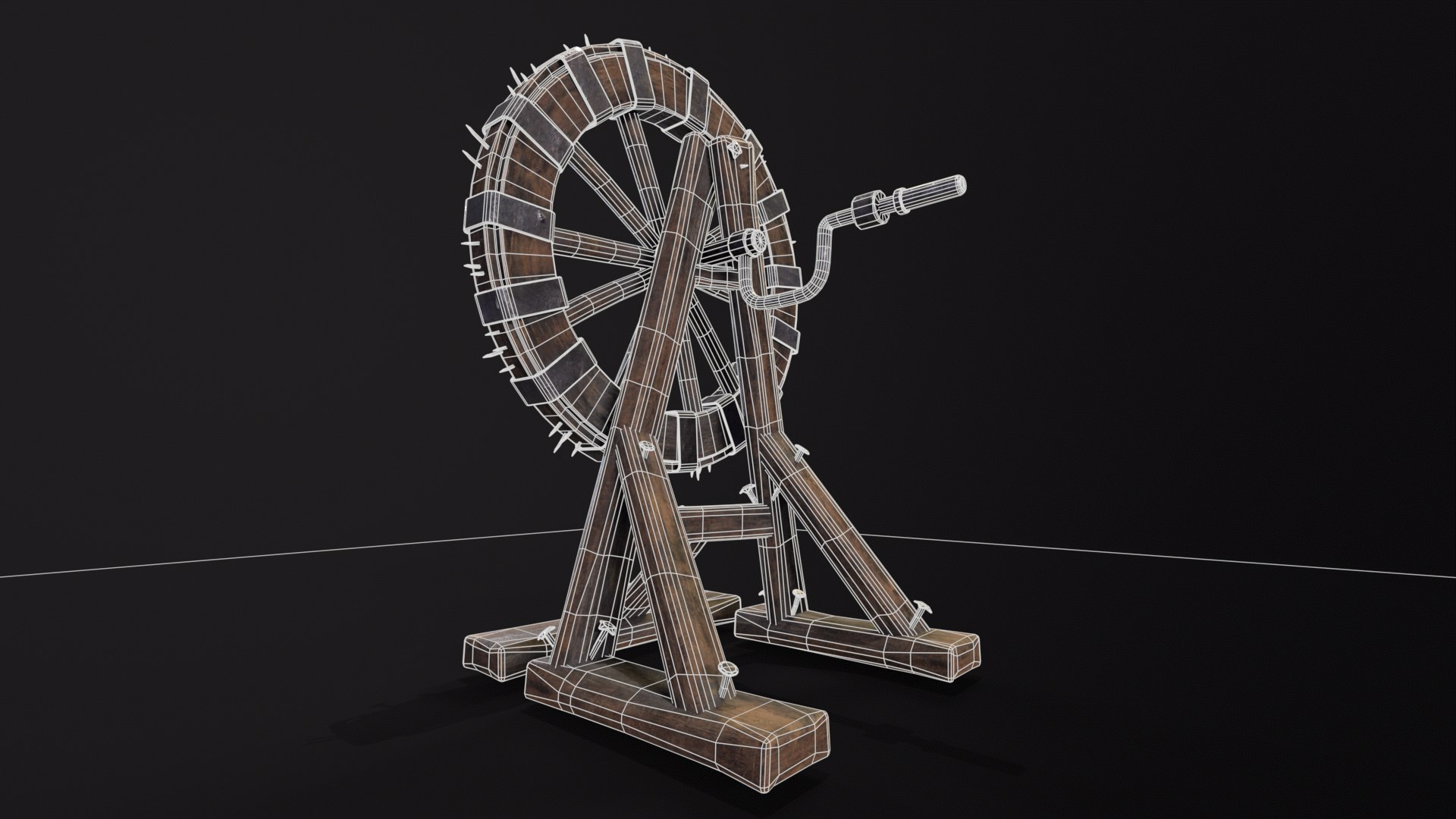 3D Breaking Wheel Torture Device - TurboSquid 2198287
