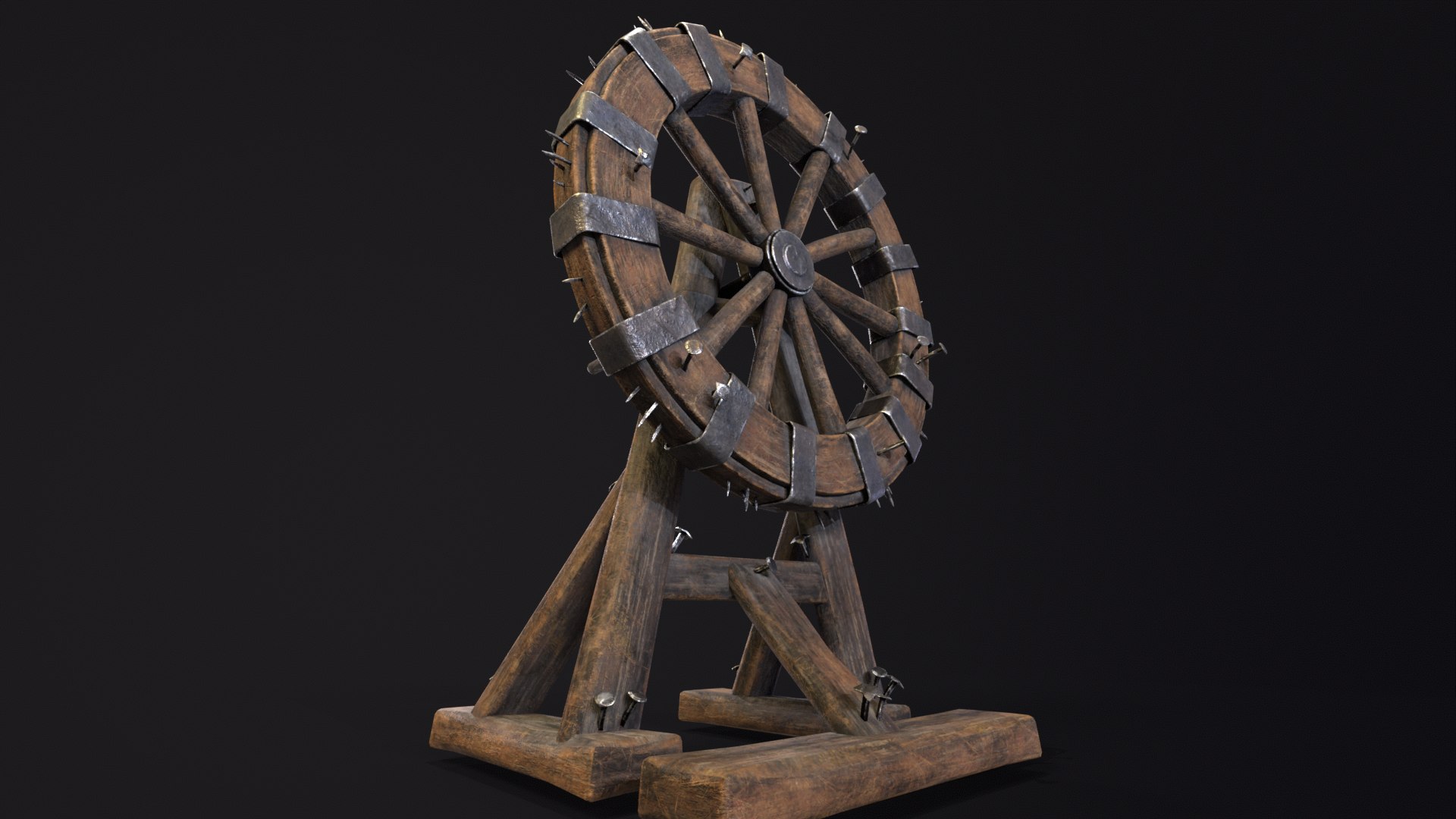 3D Breaking Wheel Torture Device - TurboSquid 2198287