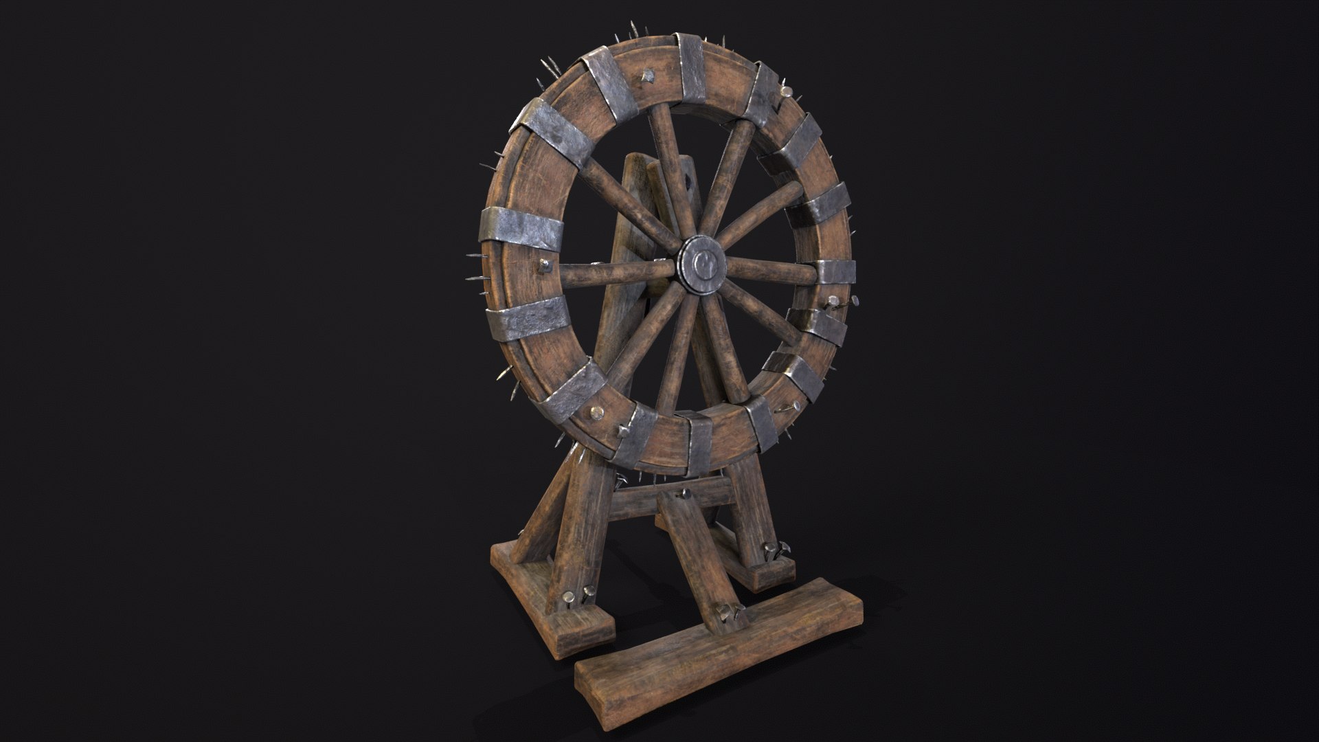 3D Breaking Wheel Torture Device - TurboSquid 2198287