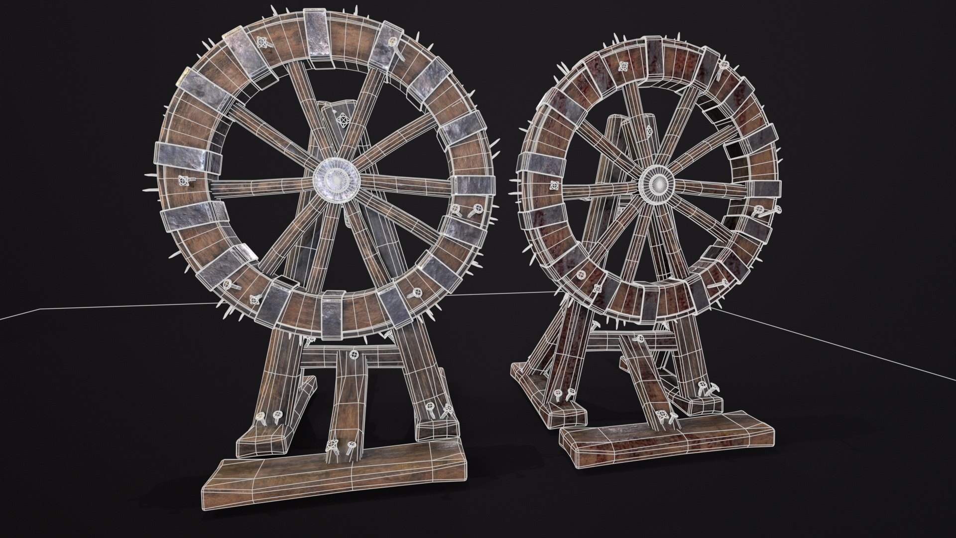 3D Breaking Wheel Torture Device - TurboSquid 2198287