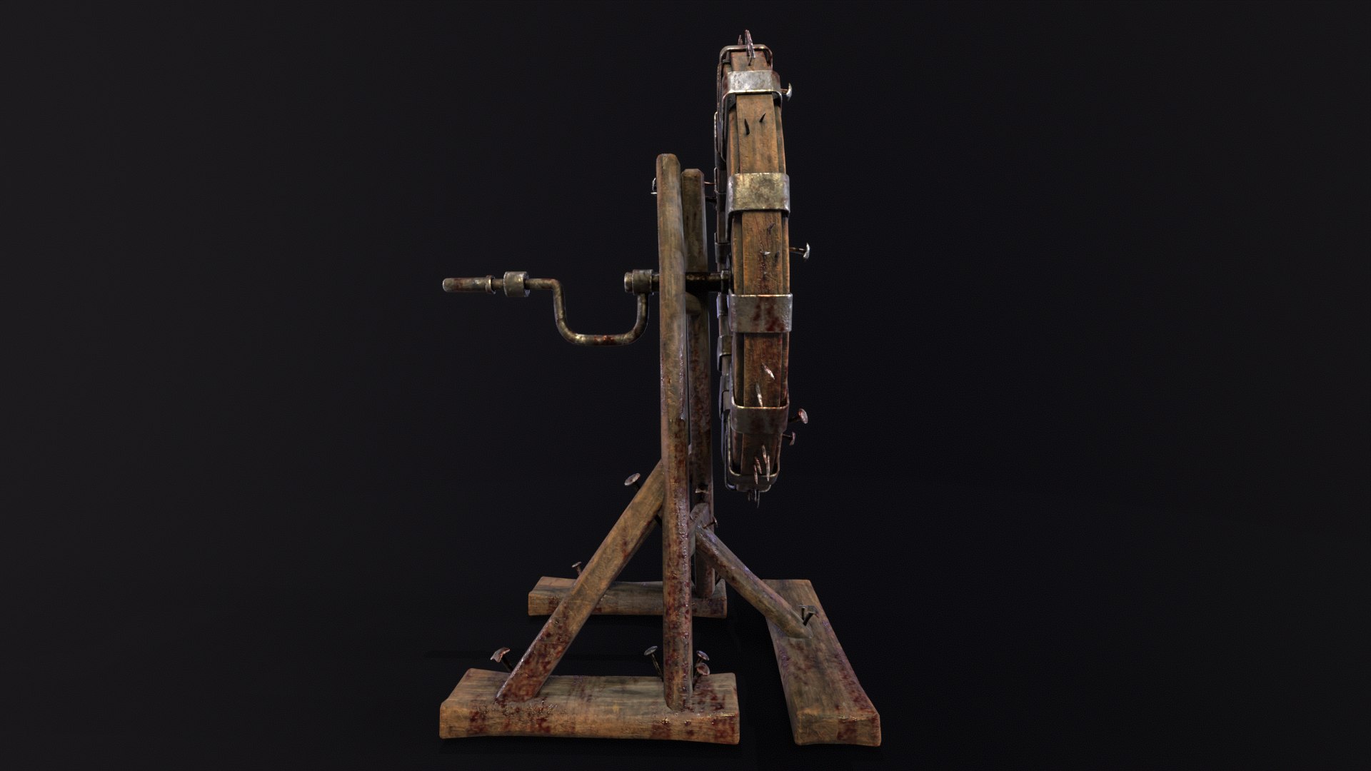 3D Breaking Wheel Torture Device - TurboSquid 2198287