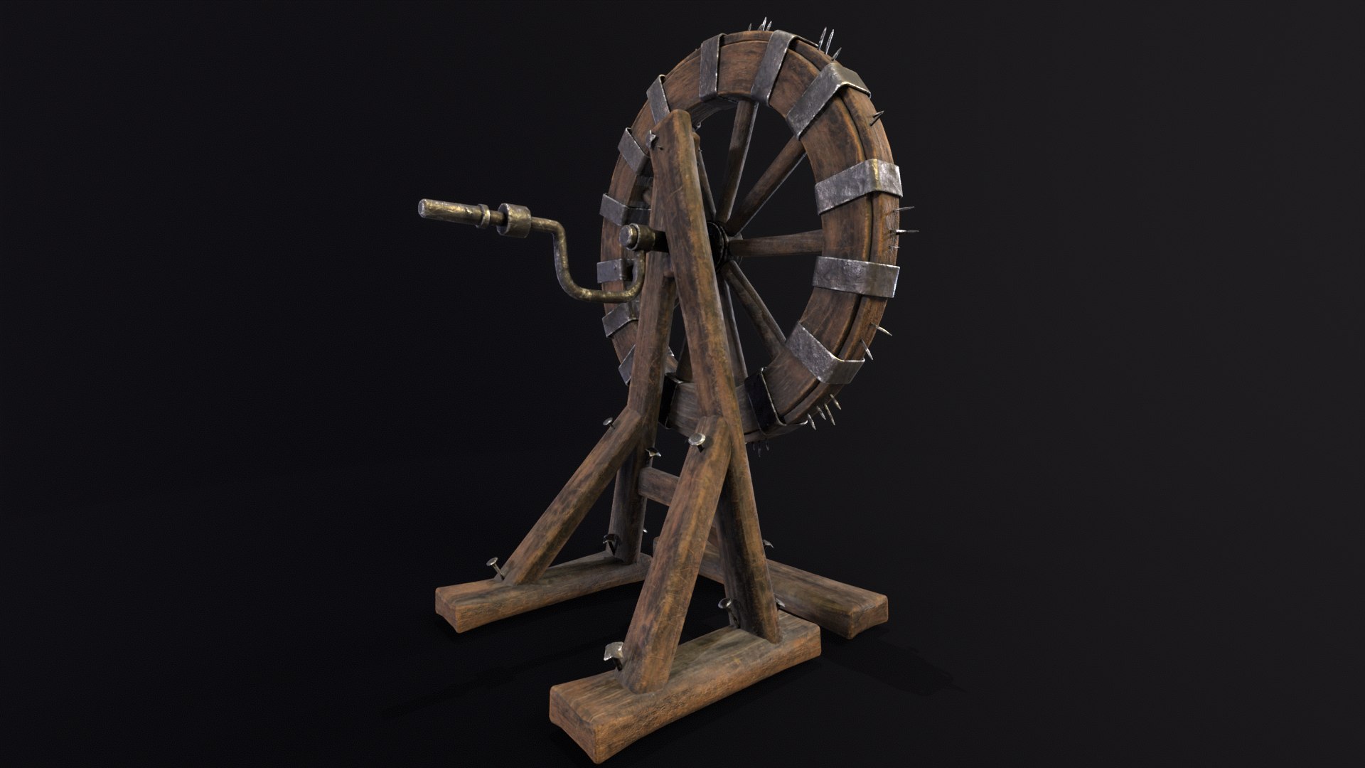 3D Breaking Wheel Torture Device - TurboSquid 2198287