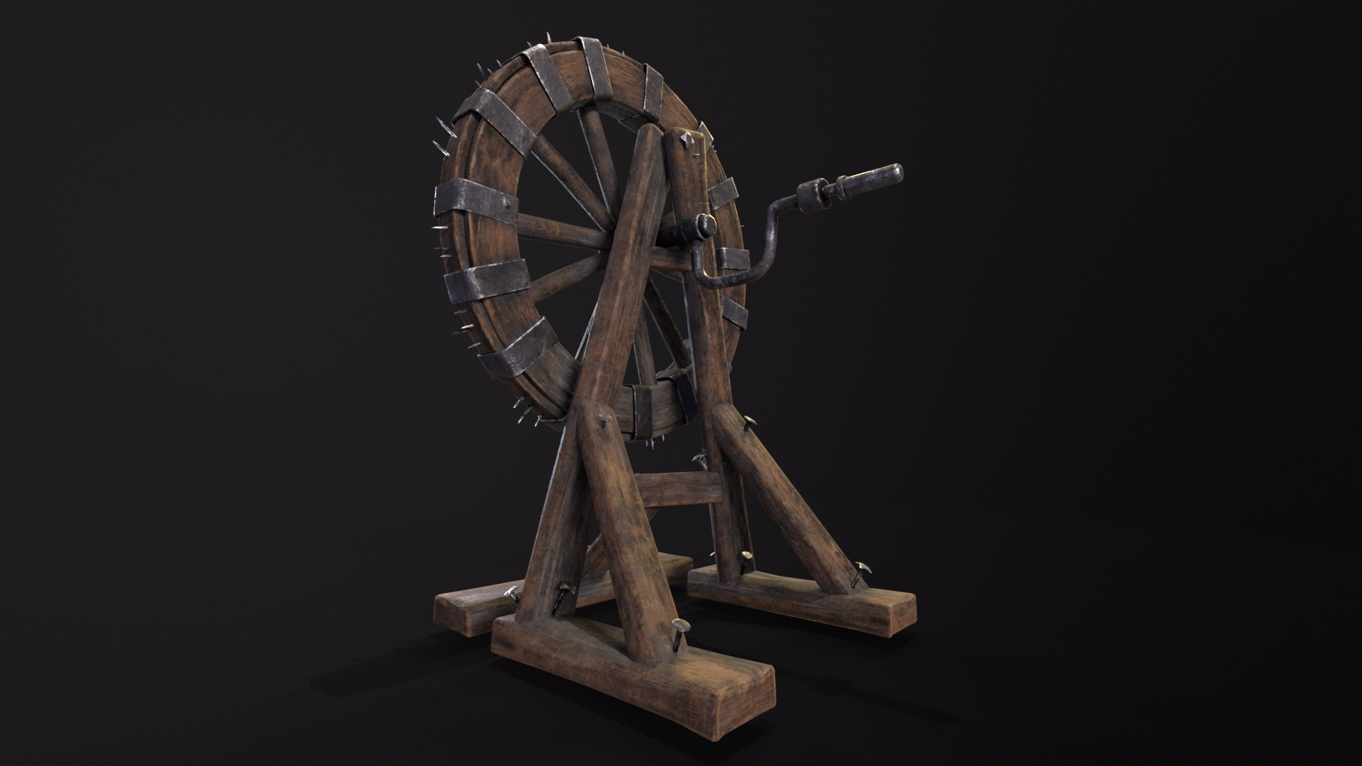 3D Breaking Wheel Torture Device - TurboSquid 2198287