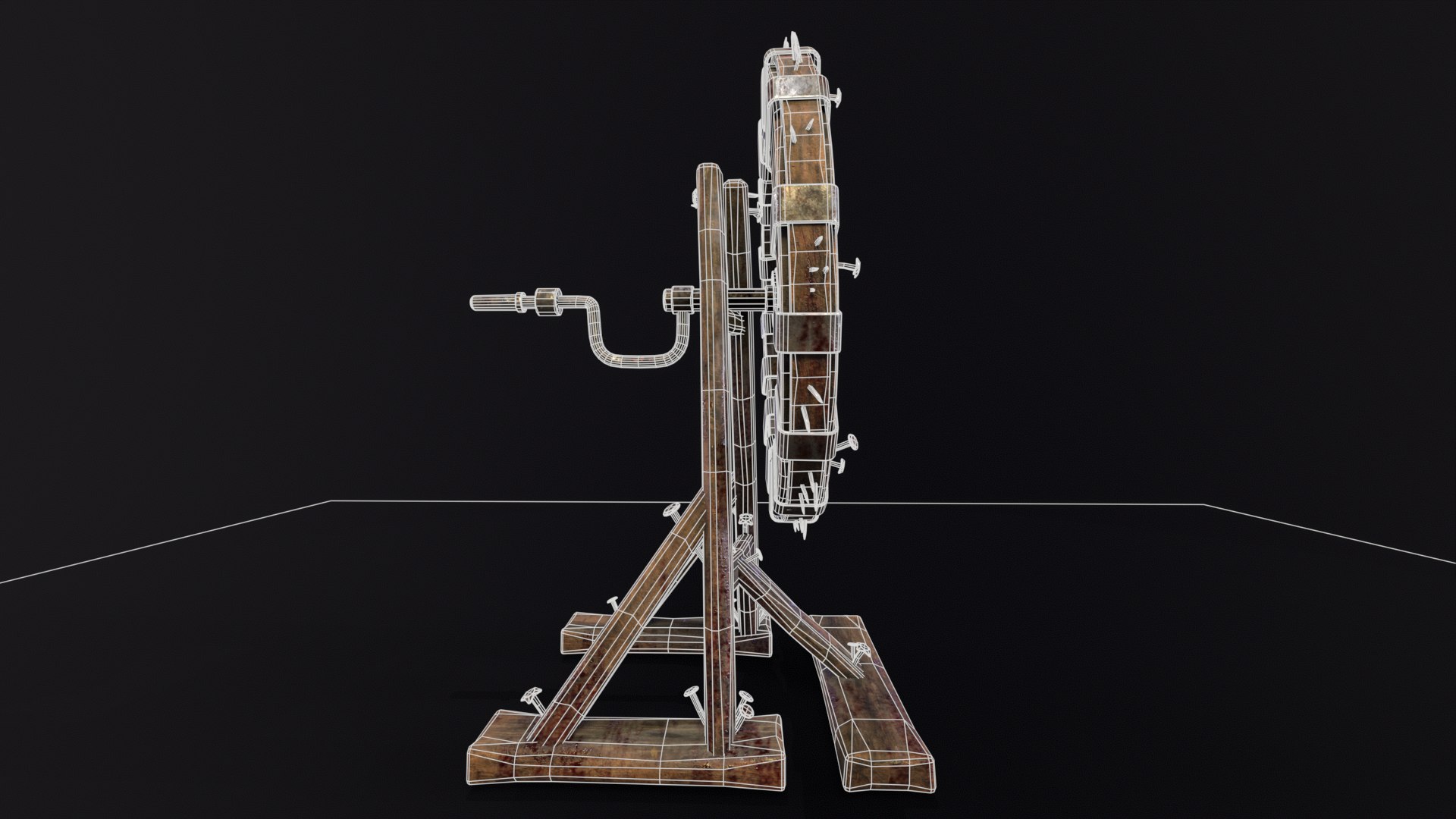 3D Breaking Wheel Torture Device - TurboSquid 2198287