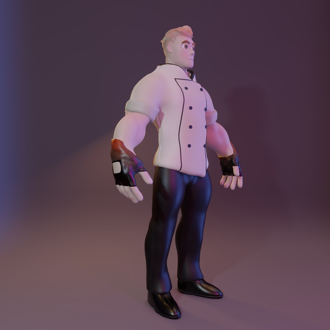 3D Model CHEF CHARACTER WARRIOR - TurboSquid 2278257