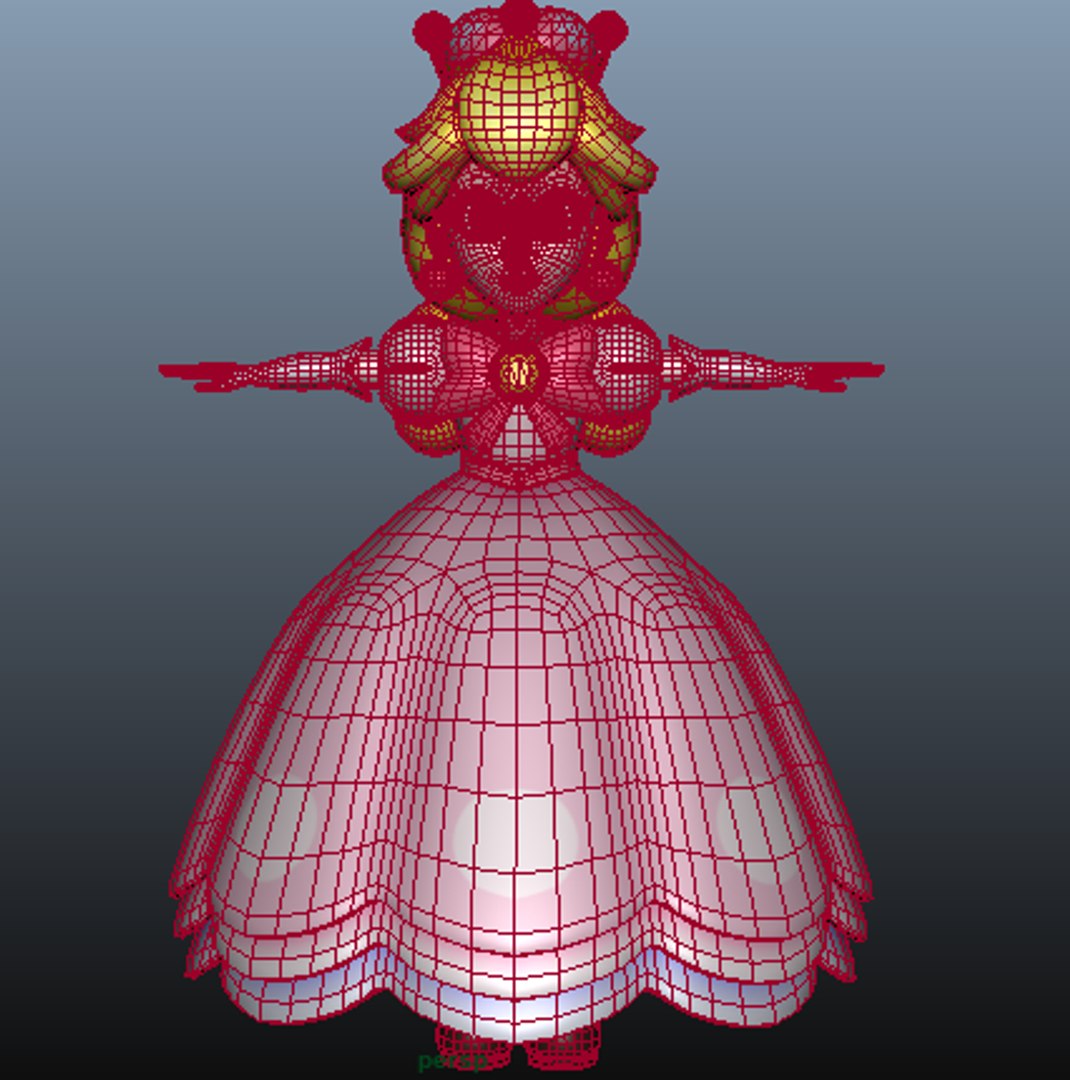 3d Model Peachette Rig Turbosquid 1335197