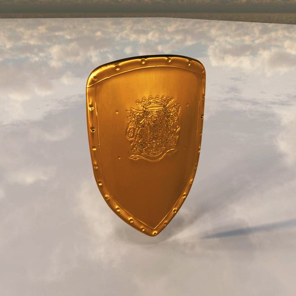 gold shield 3d model