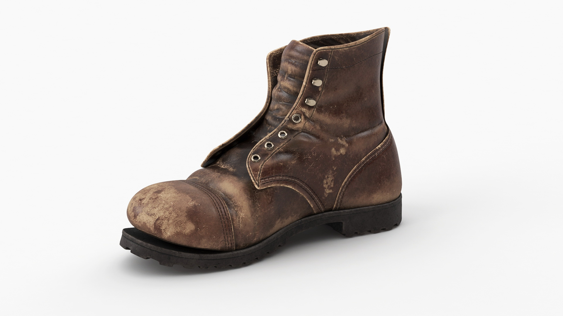 Old Leather Boot 3D - TurboSquid 1991125