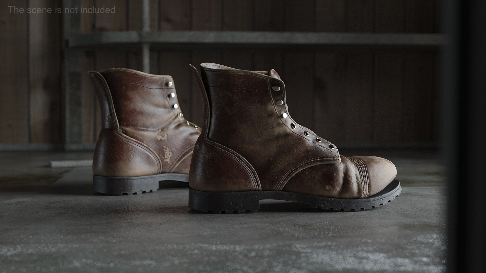 Old Leather Boot 3D - TurboSquid 1991125