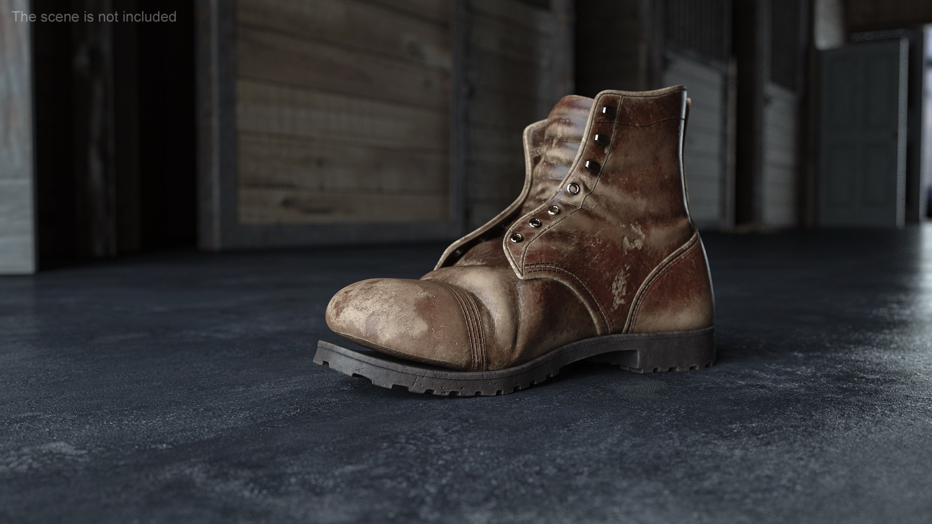 Old Leather Boot 3D - TurboSquid 1991125