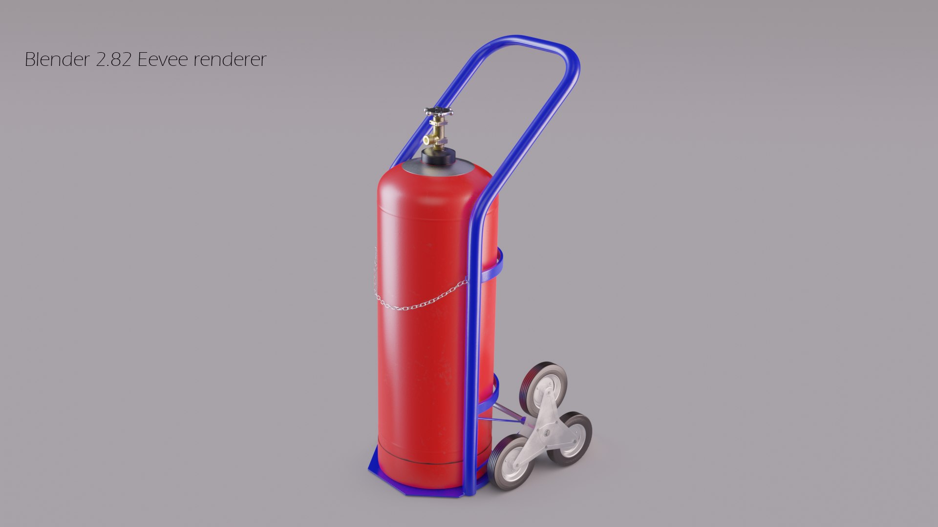 3D red propane gas cylinder - TurboSquid 1607239