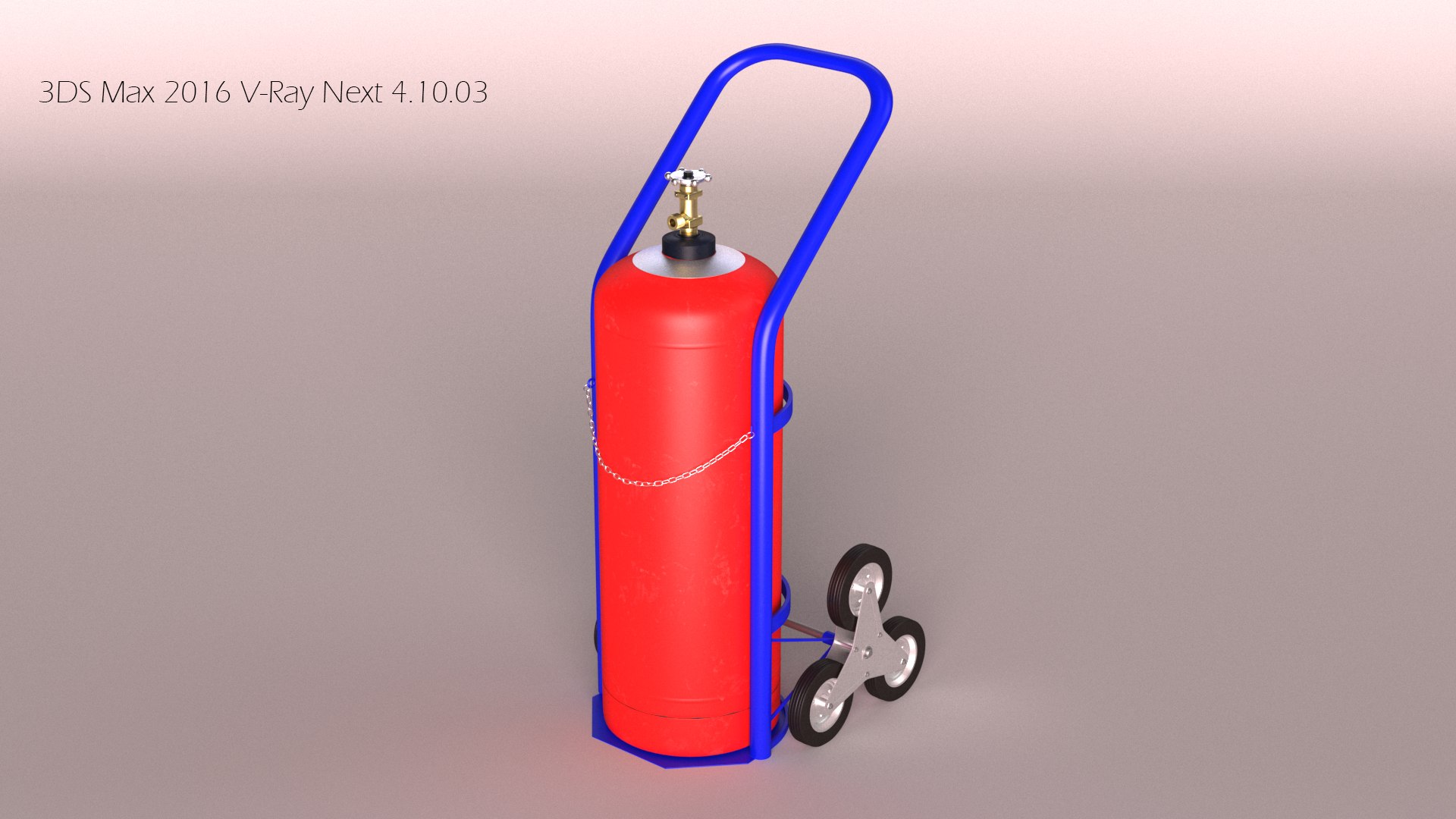 3D red propane gas cylinder - TurboSquid 1607239