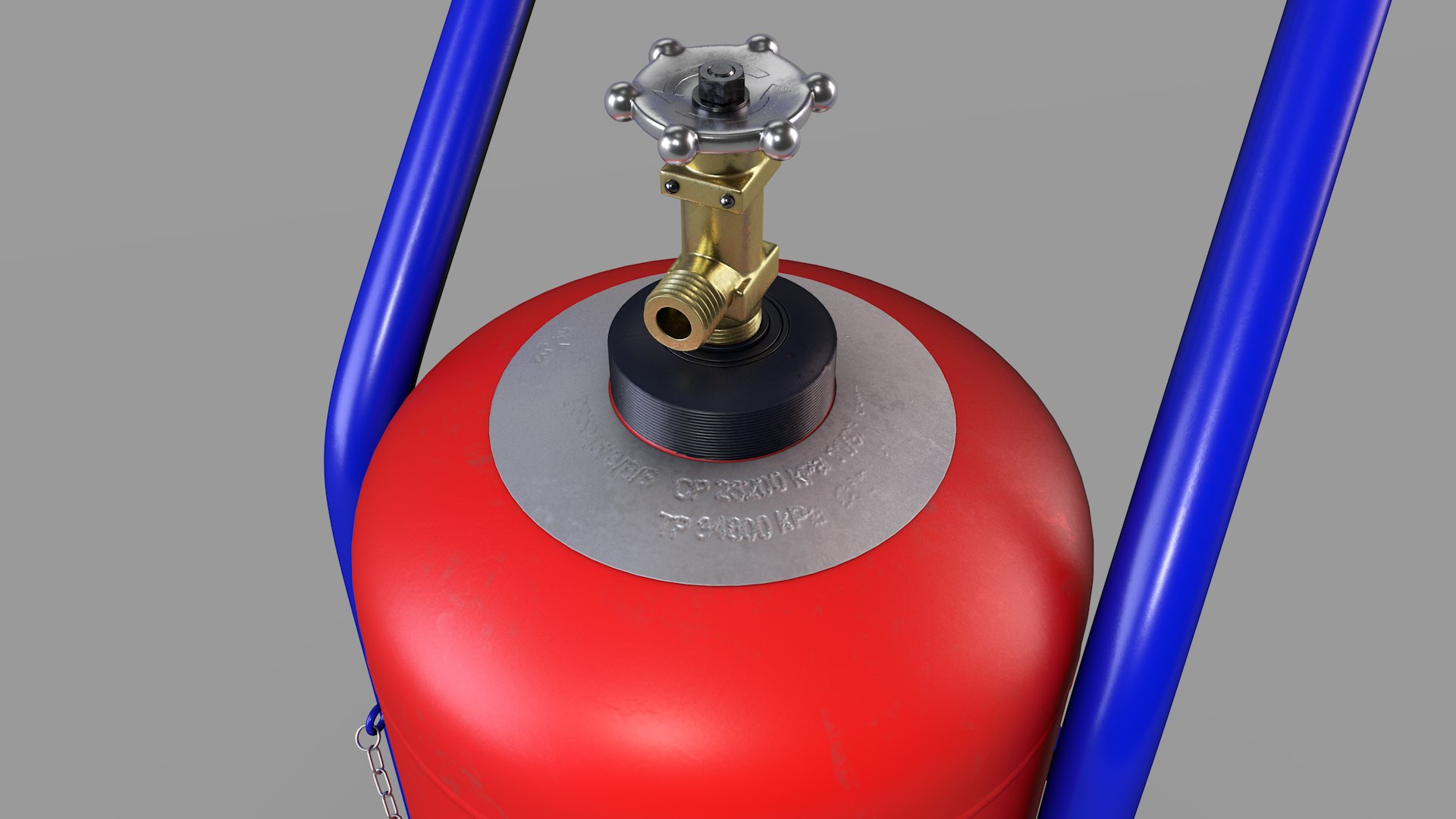 3D red propane gas cylinder - TurboSquid 1607239