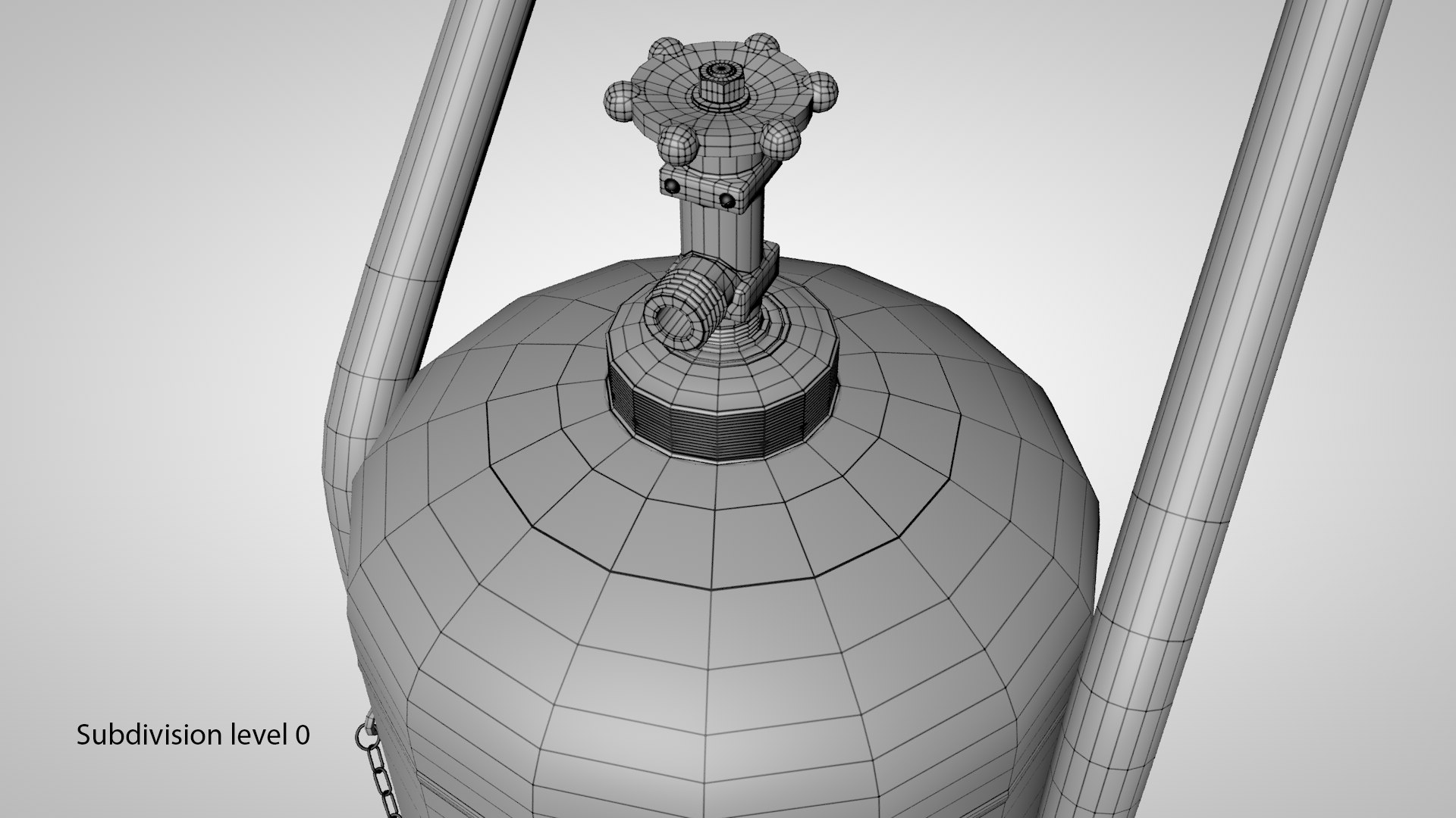 3D red propane gas cylinder - TurboSquid 1607239