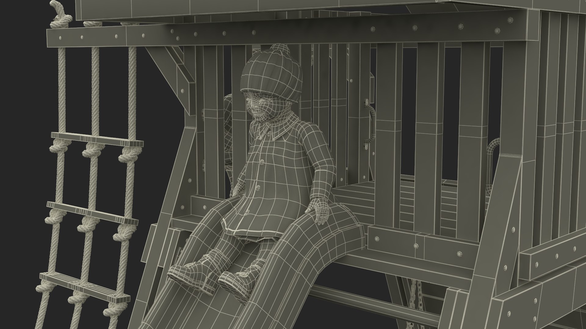 3D Toddler Children On Slide - TurboSquid 2290723