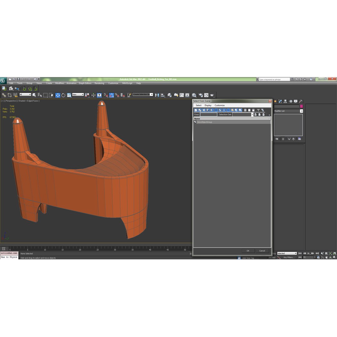 3d Model Football Kicking Tee