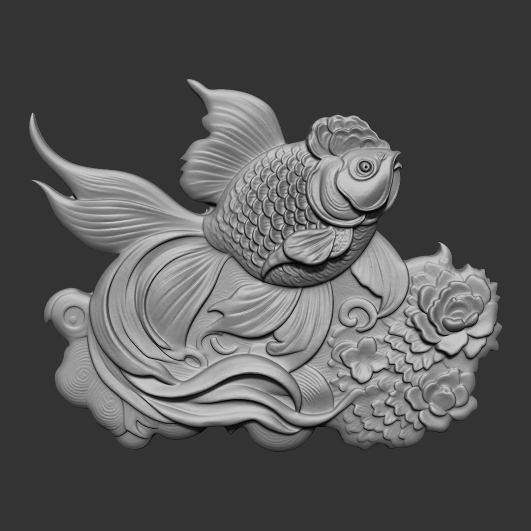 Bas Relief Fish 06 240506 3D Print Model 3D - TurboSquid 2291143