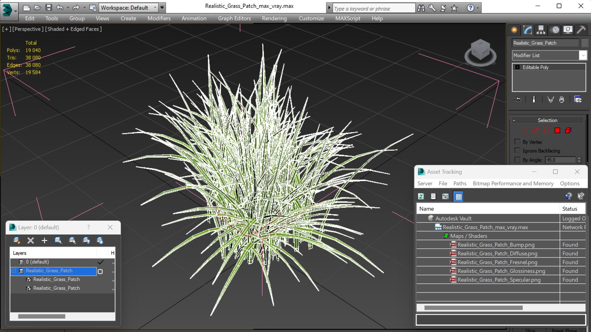 3D Realistic Grass Patch Model - TurboSquid 2248508