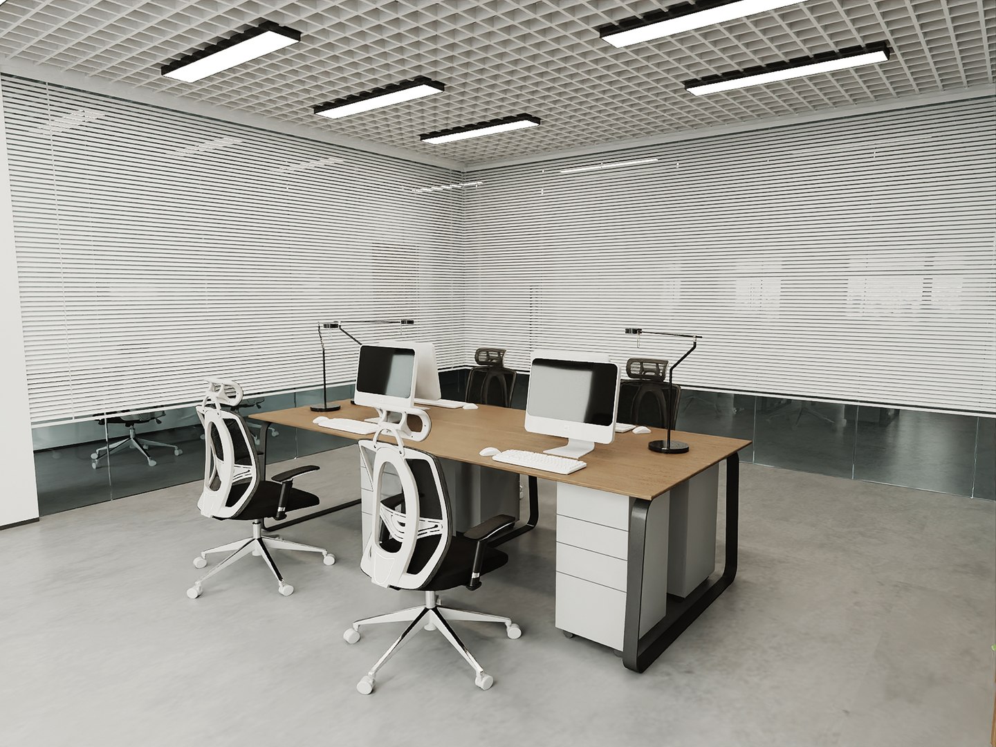 Modern Corporate Office Interior Scene 3D - TurboSquid 2412938