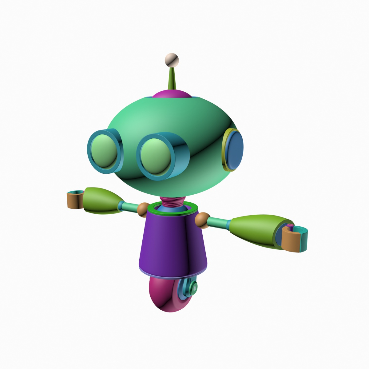 robot kyuut 3d max