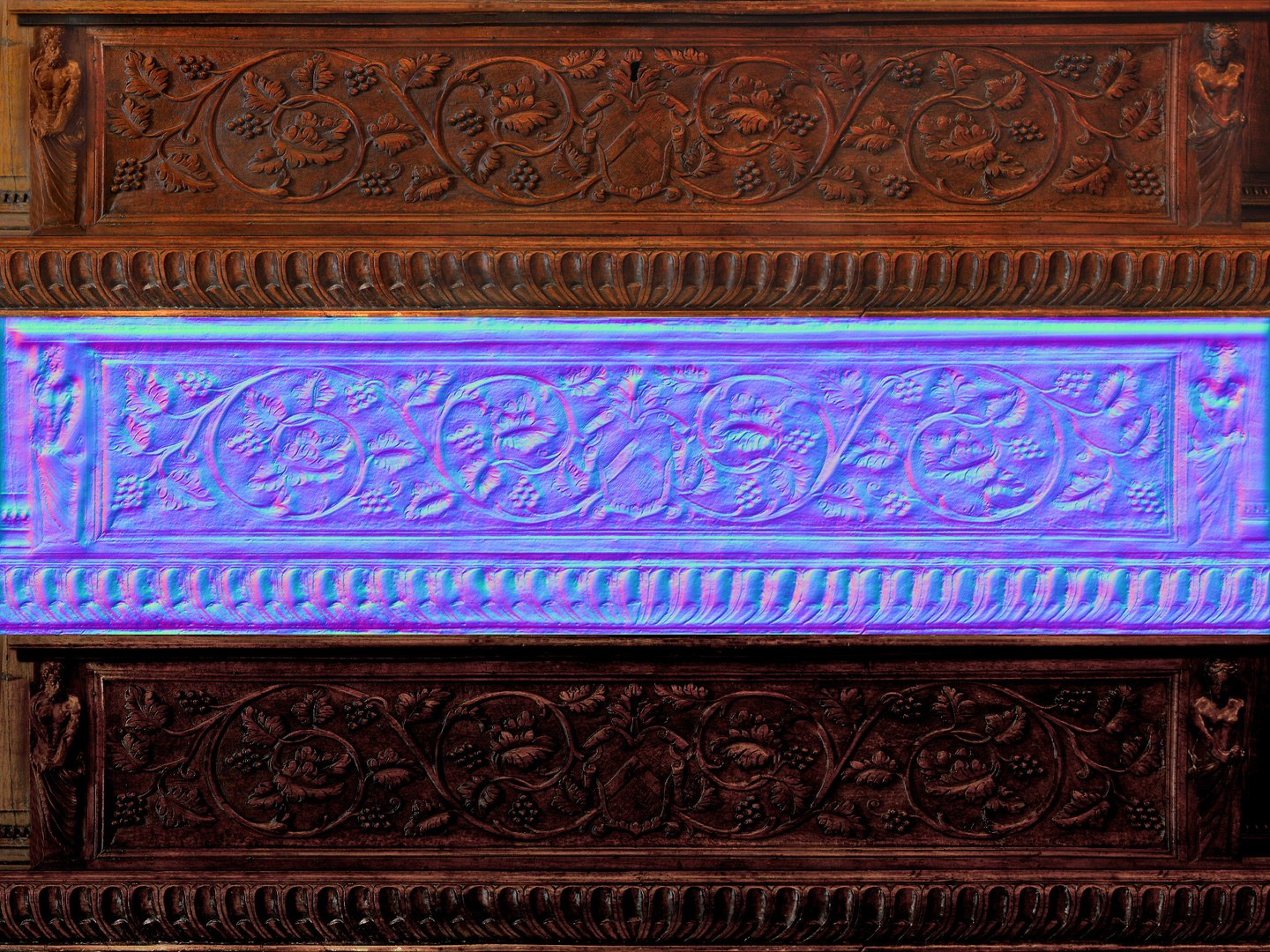 3d ornamental wooden cabinet model