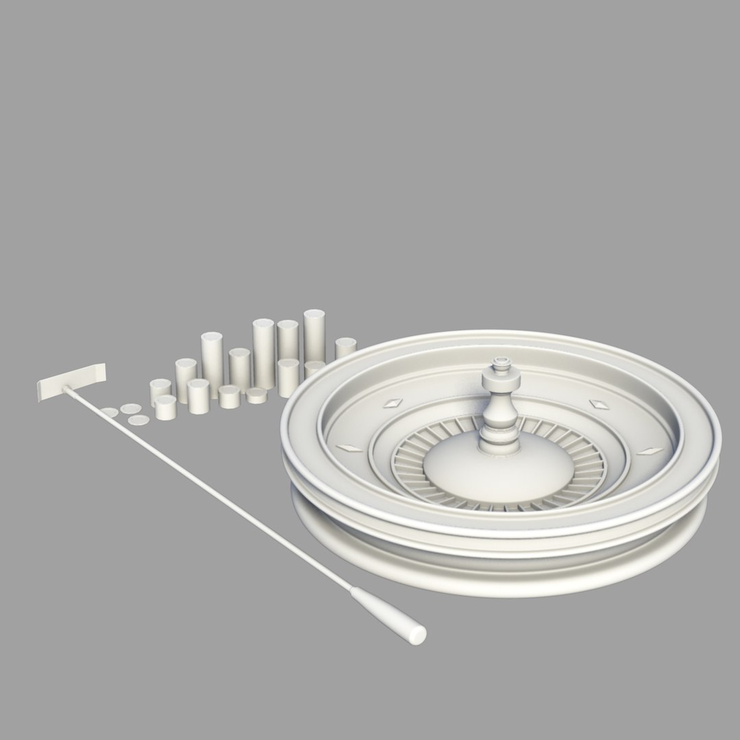 3d model roulette wheel