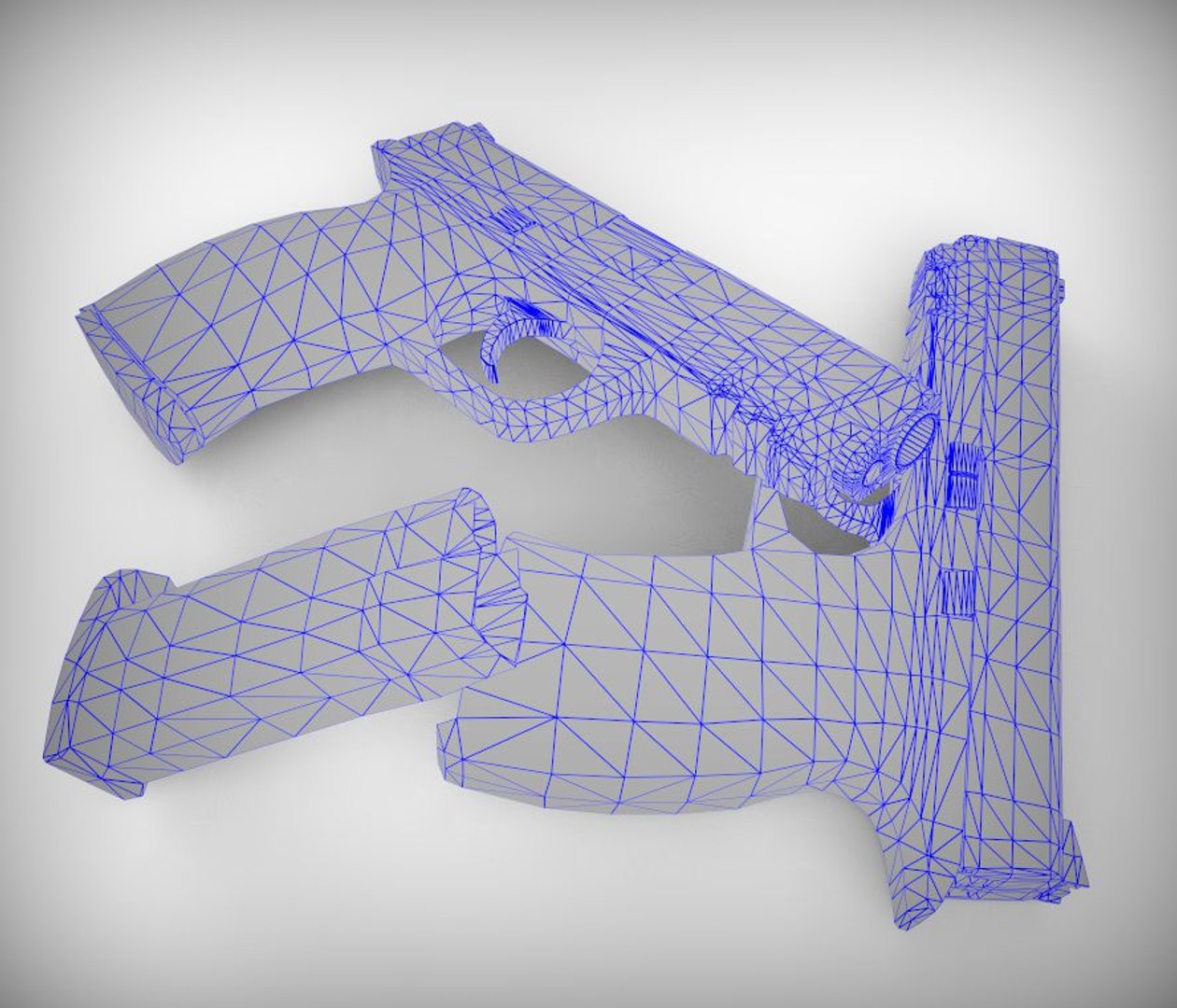 3d gun modelled model