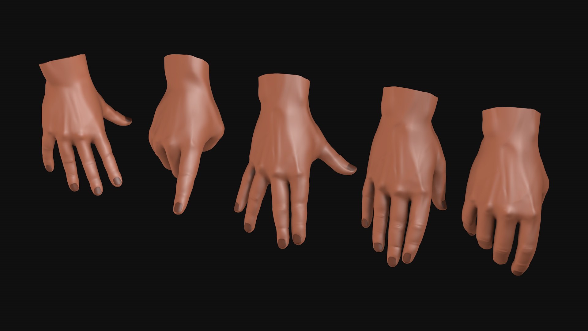 Male Hands 5 Models R2 Model - TurboSquid 2410611