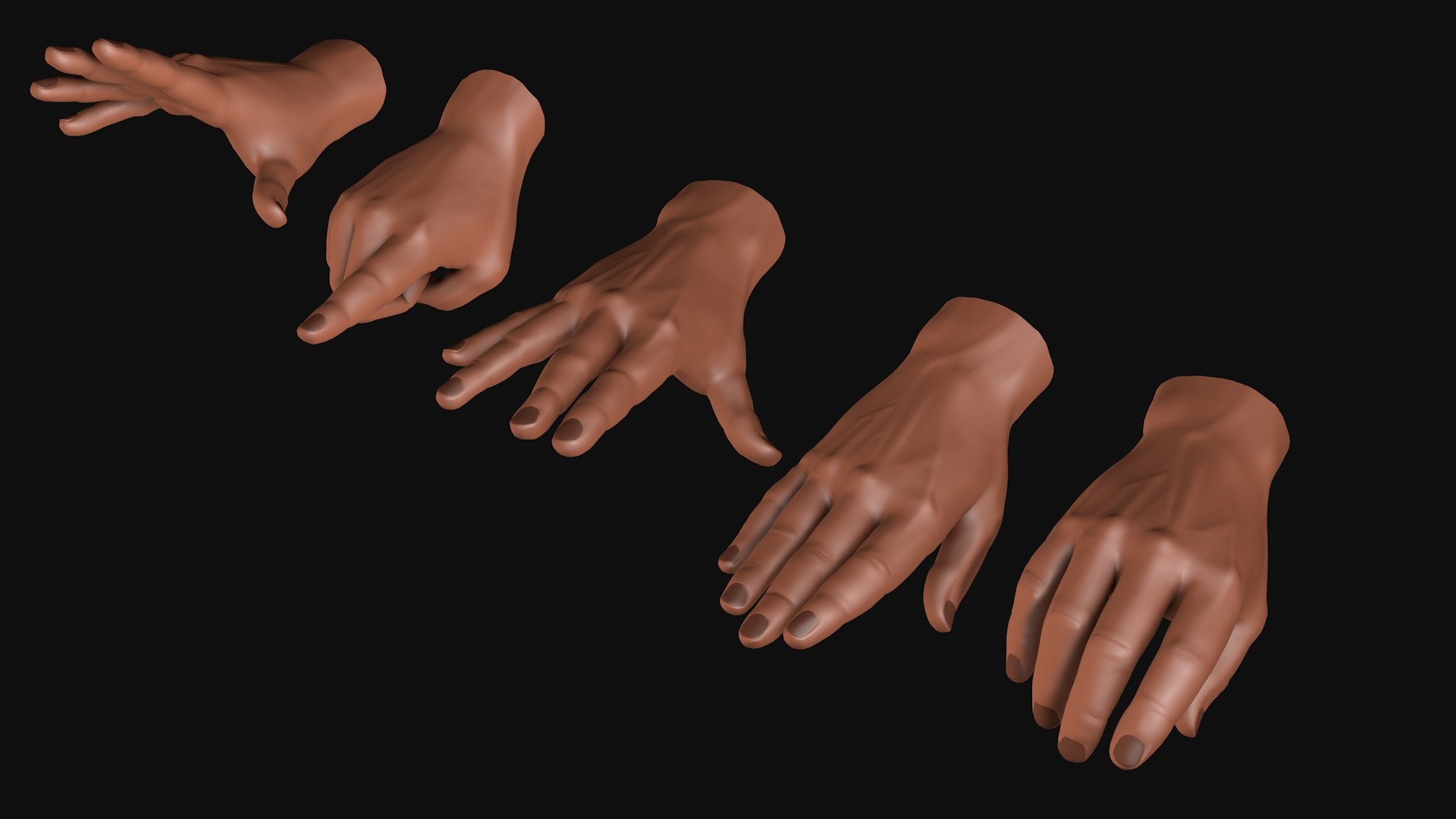Male Hands 5 Models R2 Model - TurboSquid 2410611