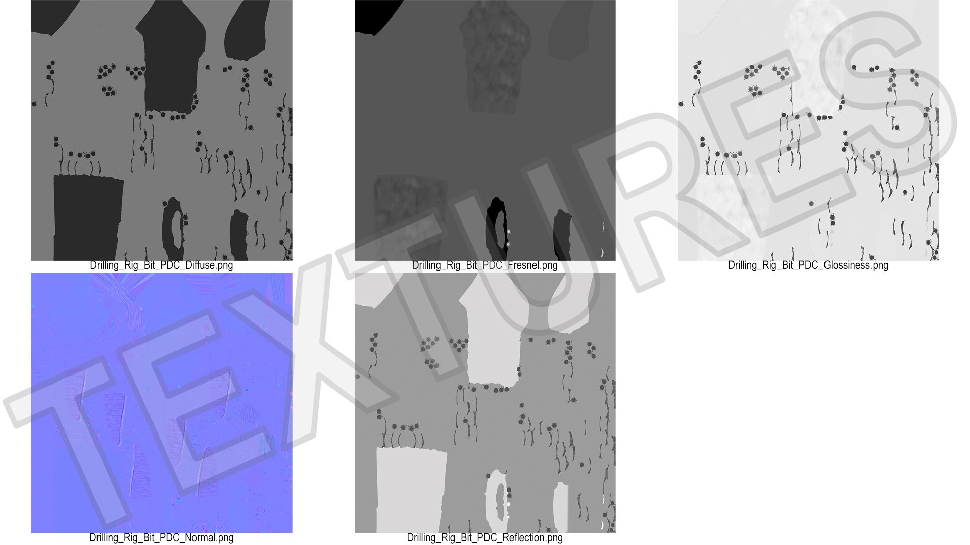3D Drilling Rig Bit PDC Model - TurboSquid 2274966