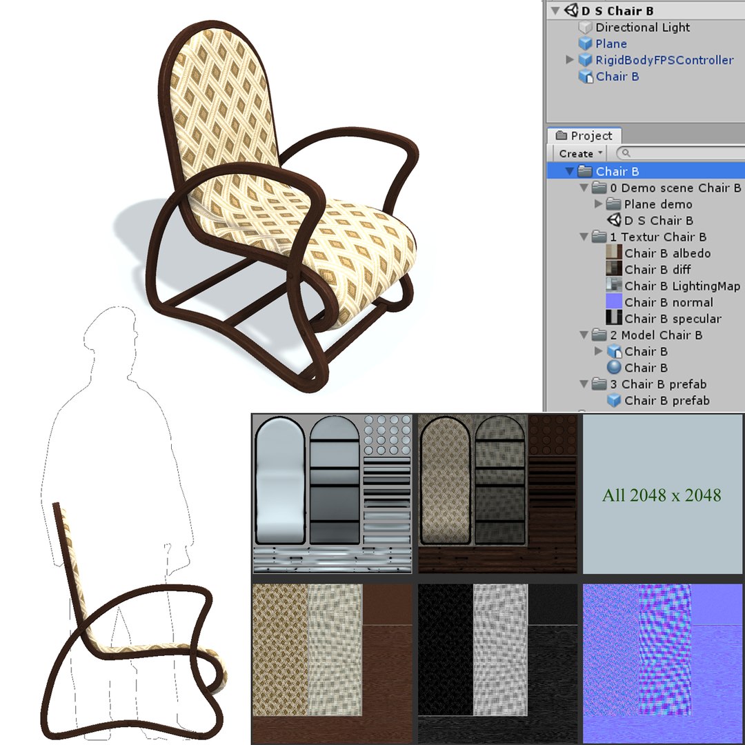 Chair b model - TurboSquid 1426470