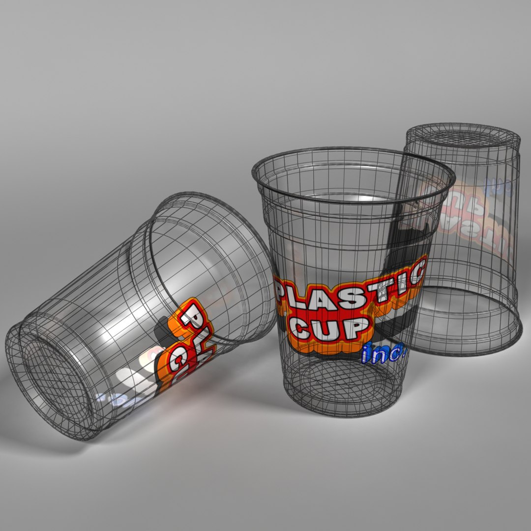 3d model plastic cup