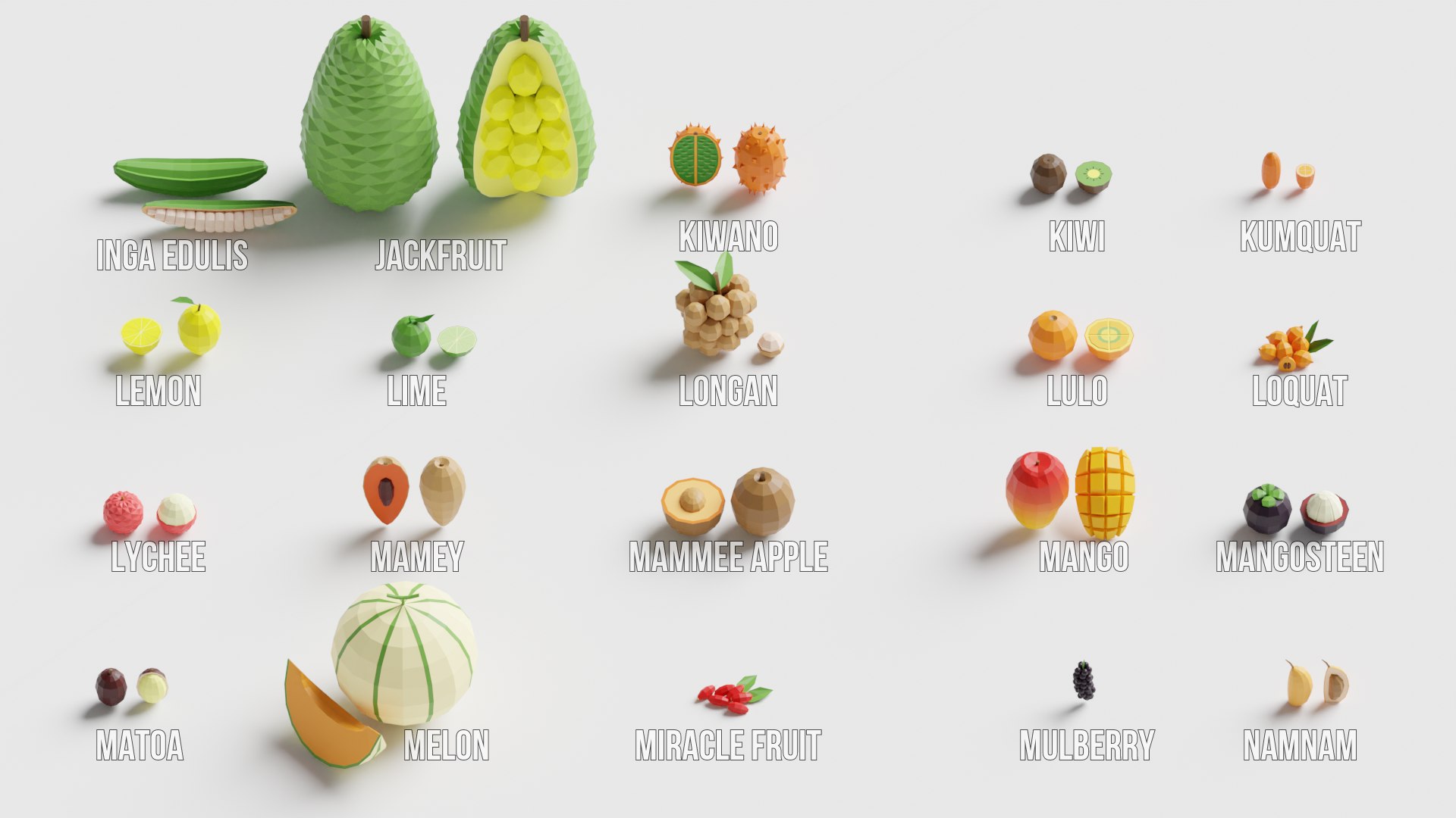 3D Fruits Pack Collection Model - TurboSquid 2234315