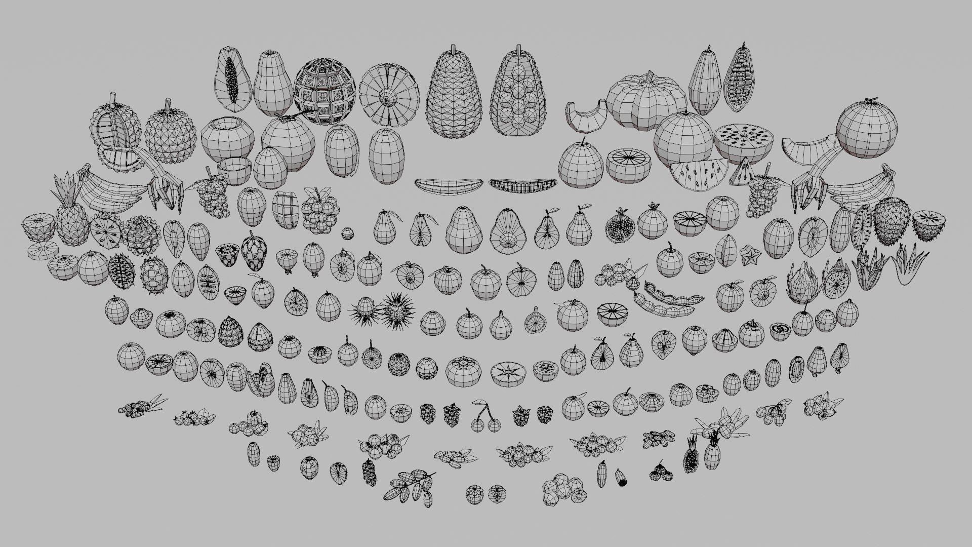 3D Fruits Pack Collection Model - TurboSquid 2234315