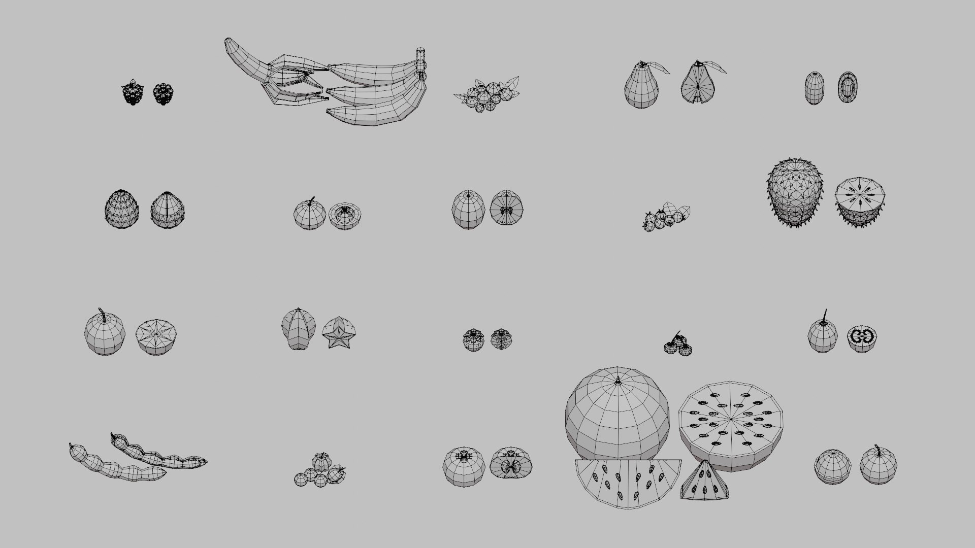 3D Fruits Pack Collection Model - TurboSquid 2234315