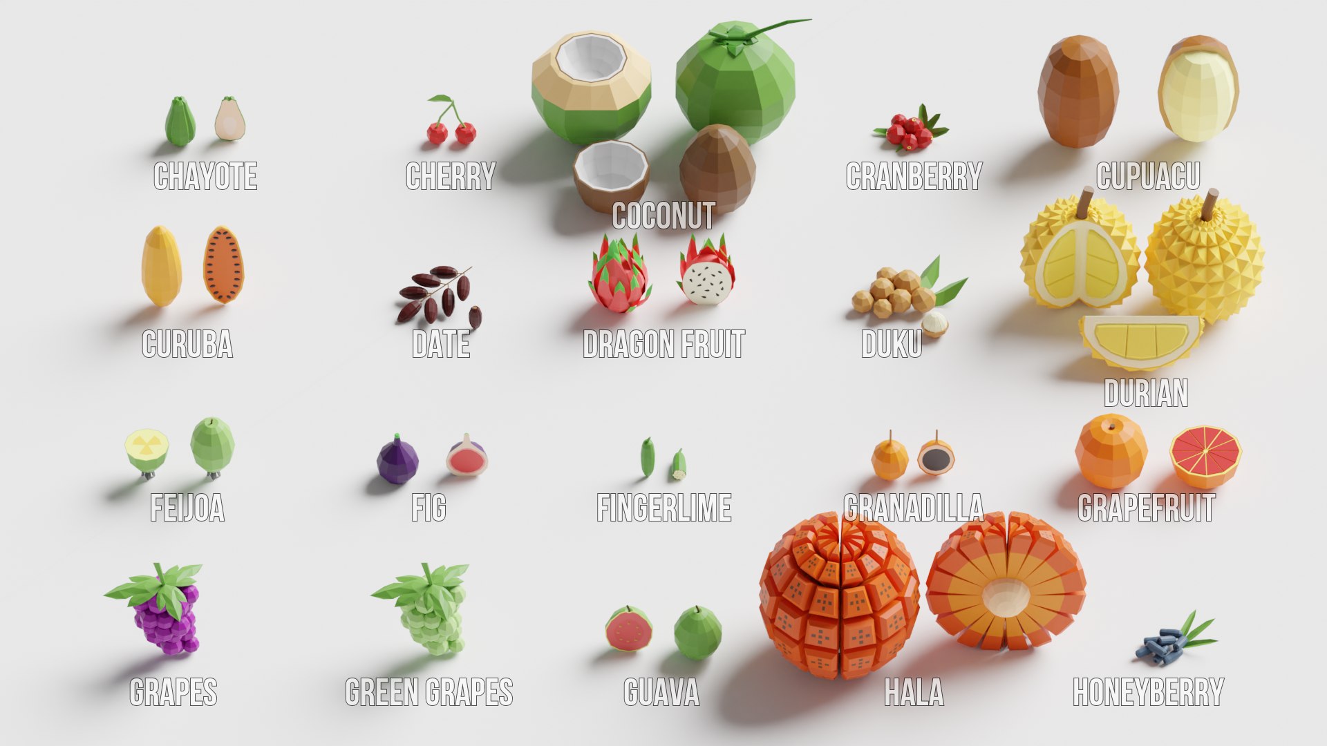 3D Fruits Pack Collection Model - TurboSquid 2234315