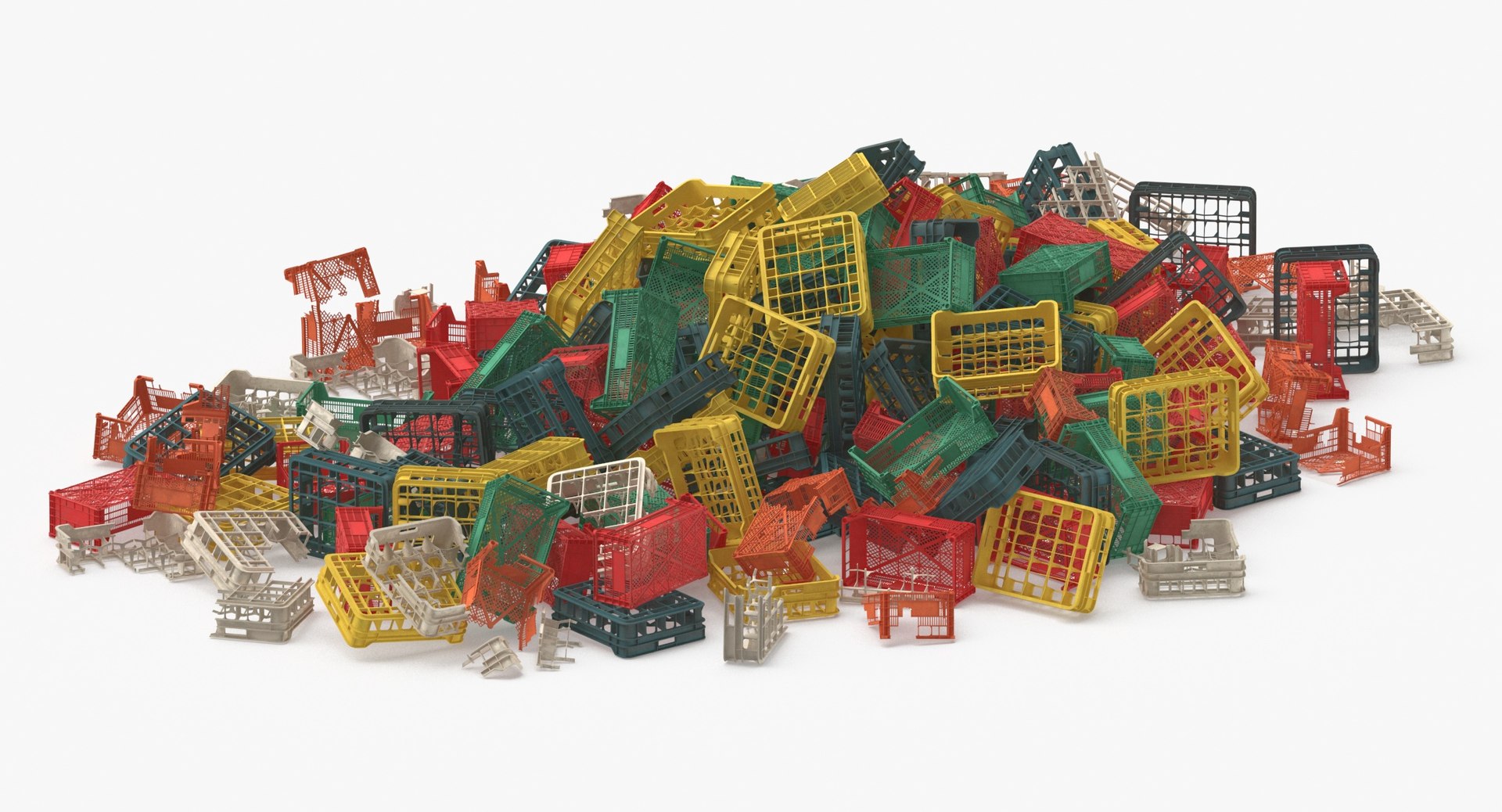 3D Plastic Crate Small Medium and Large Pile - TurboSquid 1978314
