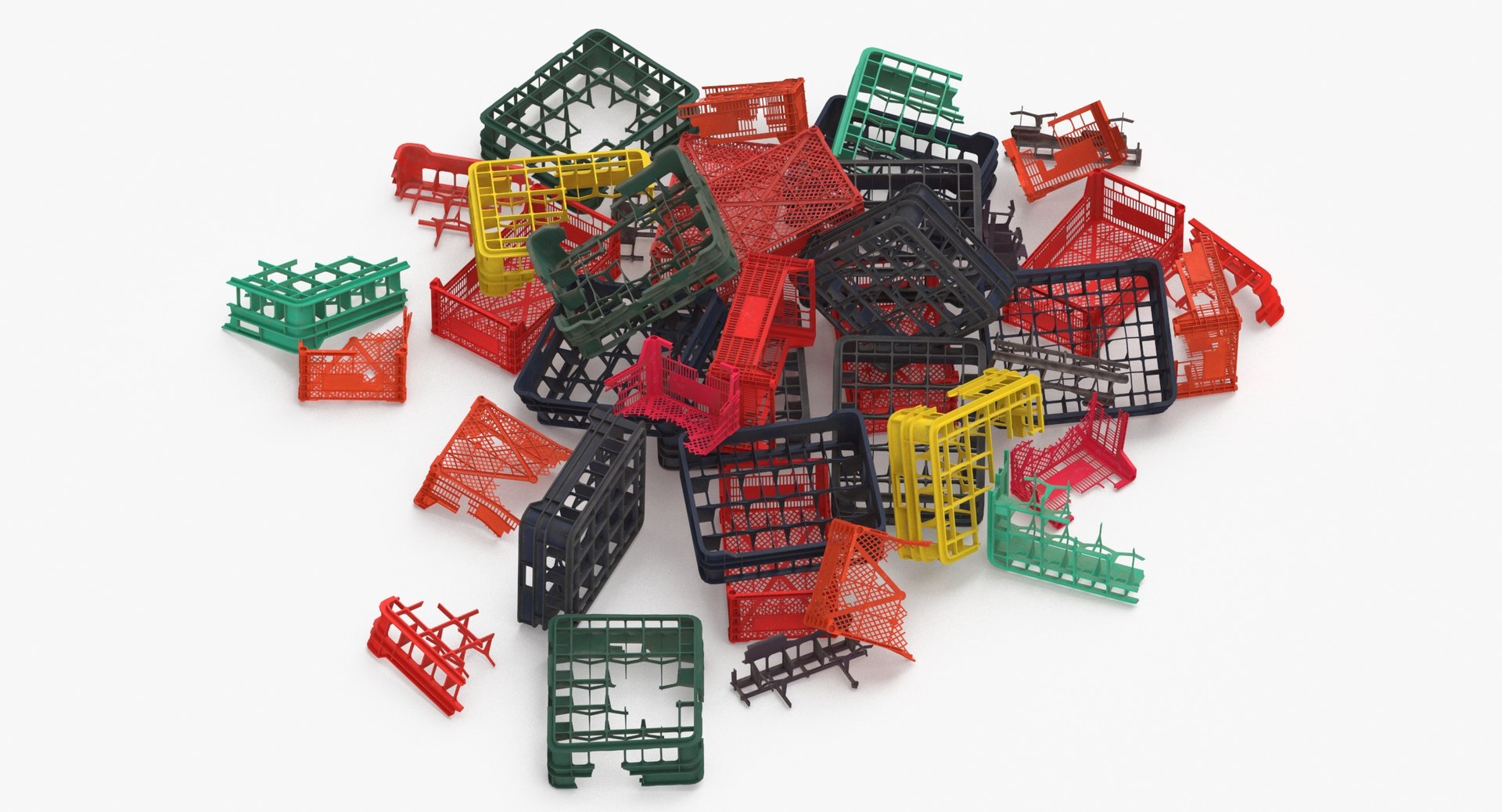 3D Plastic Crate Small Medium And Large Pile - TurboSquid 1978314