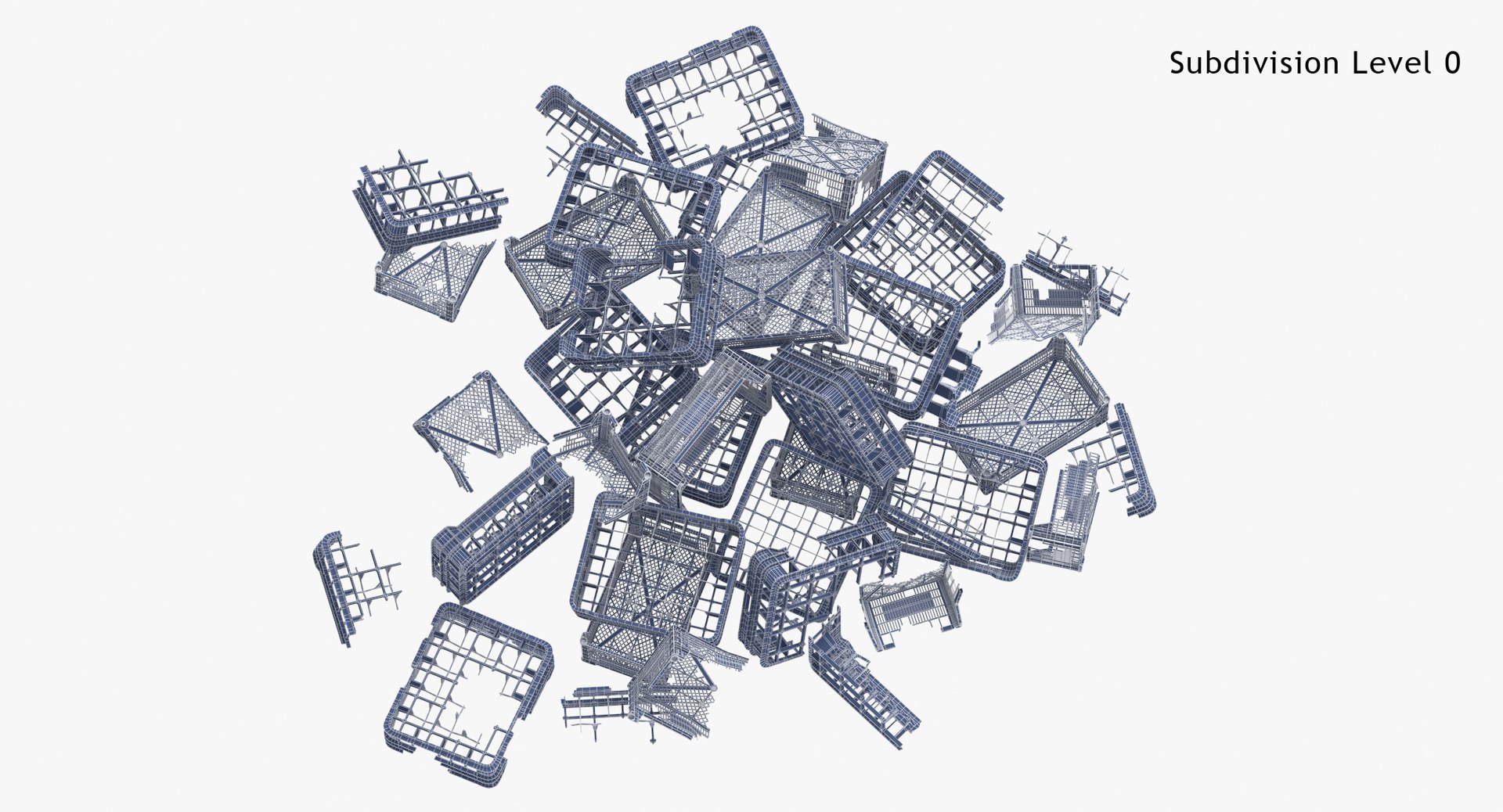 3D Plastic Crate Small Medium and Large Pile - TurboSquid 1978314