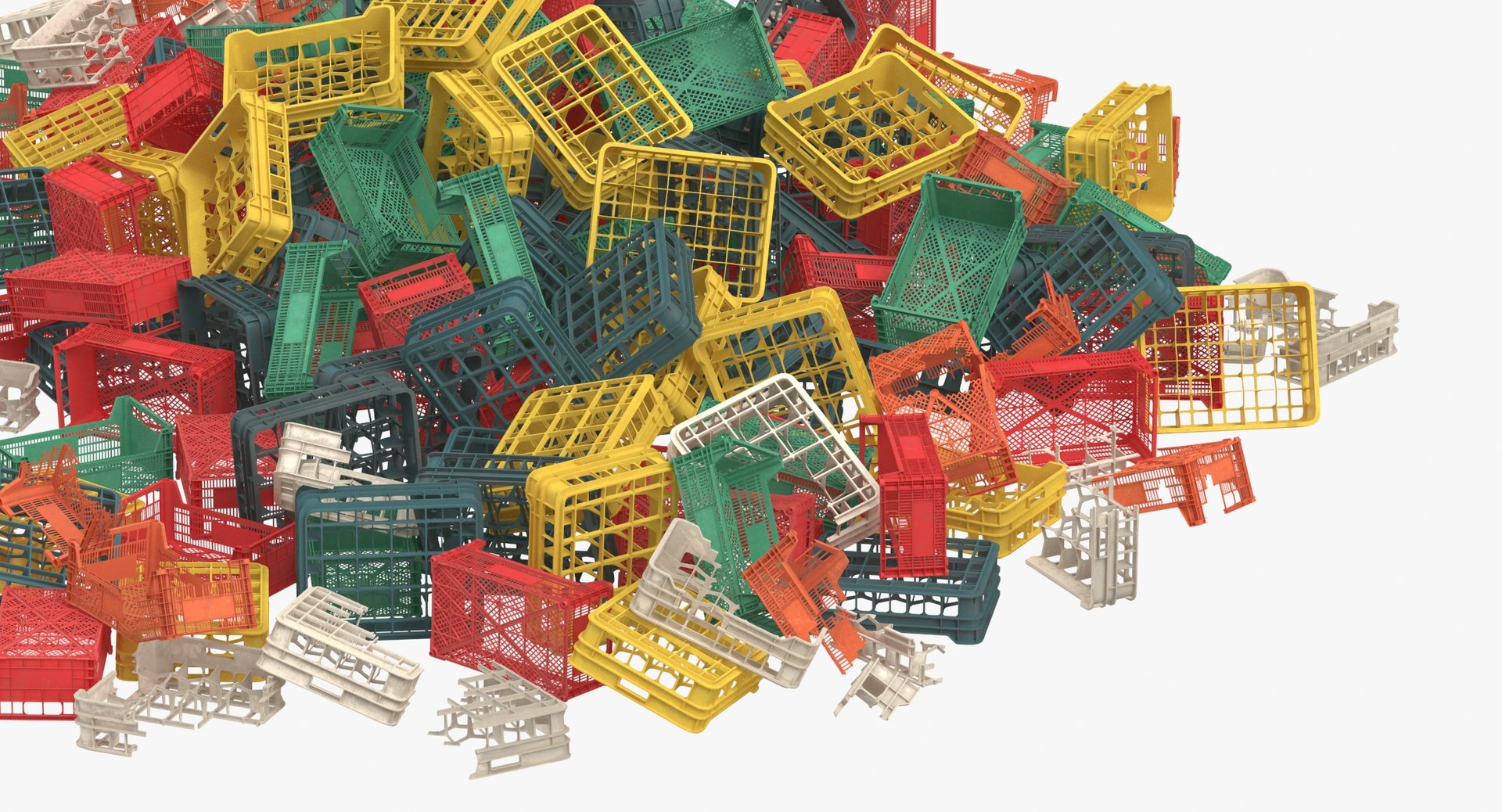 3D Plastic Crate Small Medium And Large Pile - TurboSquid 1978314