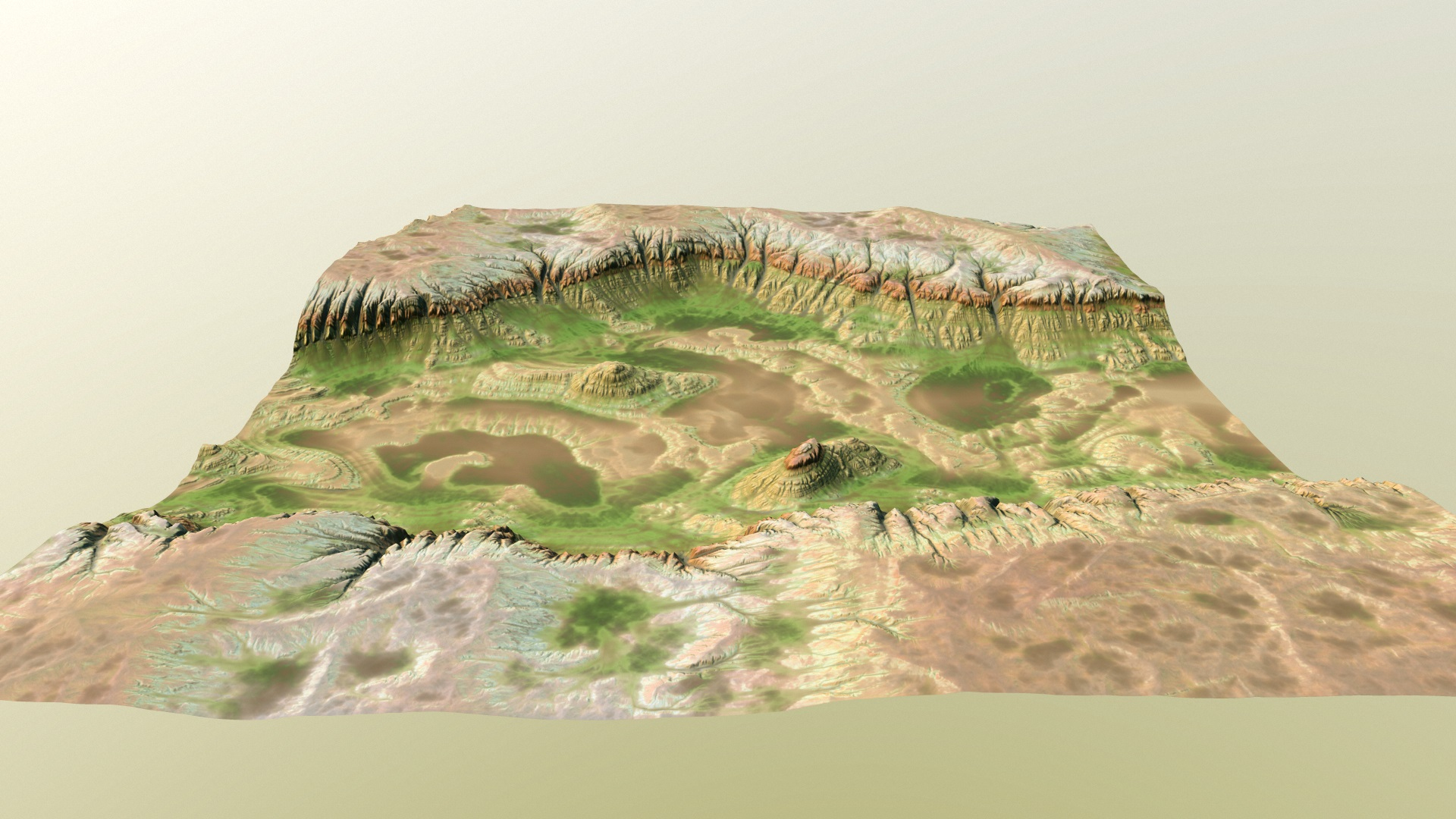 Hills Cliffs Terrain 3d Obj