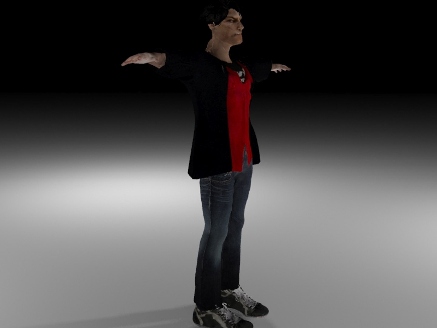 3d model hero action character