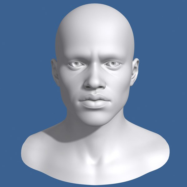 3d character face model