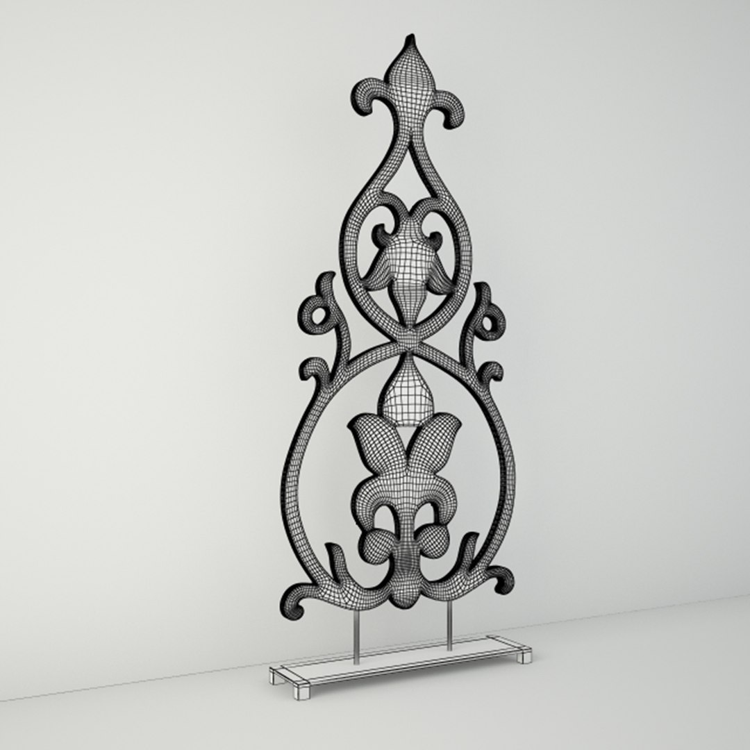3D model large scroll-design table decor - TurboSquid 1203014